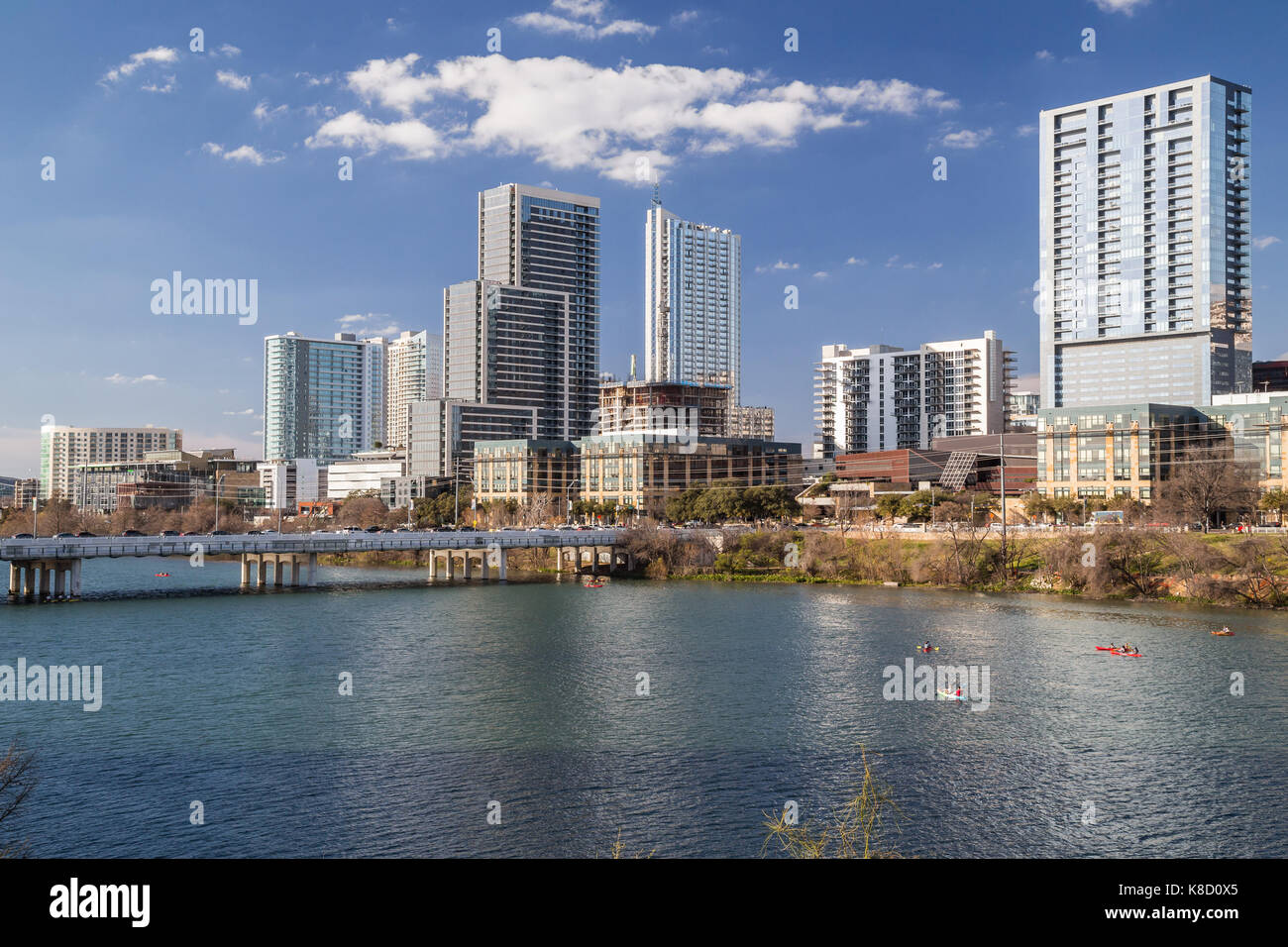 Panorama of Downtown Austin and Colorado river Stock Photo - Alamy