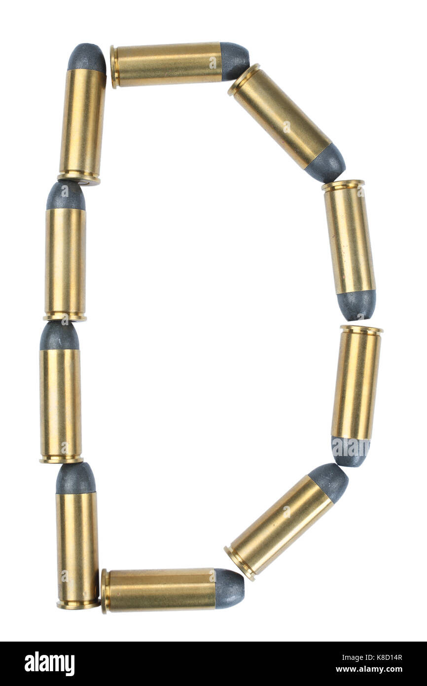 ammunition Alphabet, capital letter D Stock Photo - Alamy