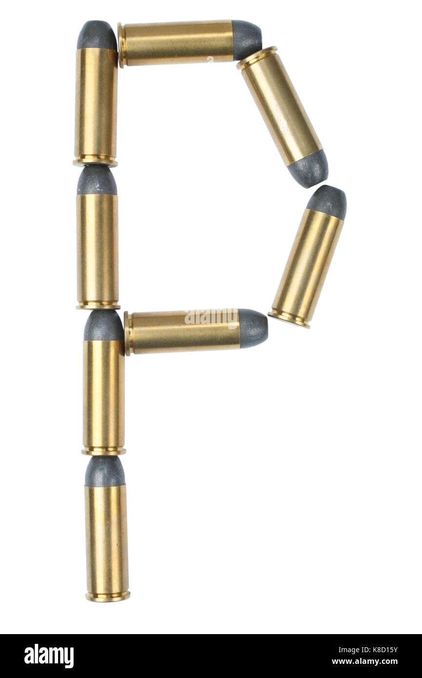 ammunition Alphabet, capital letter P Stock Photo - Alamy