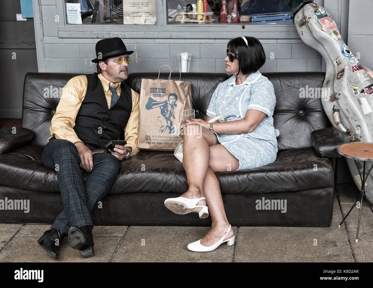 Mod Couple Brighton Stock Photo - Alamy