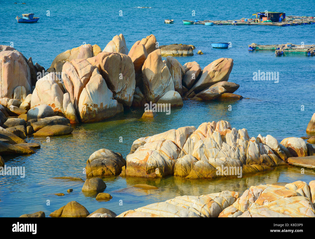 Idyllic tropical beach in sunny day. Rocks on the sea Stock Photo - Alamy