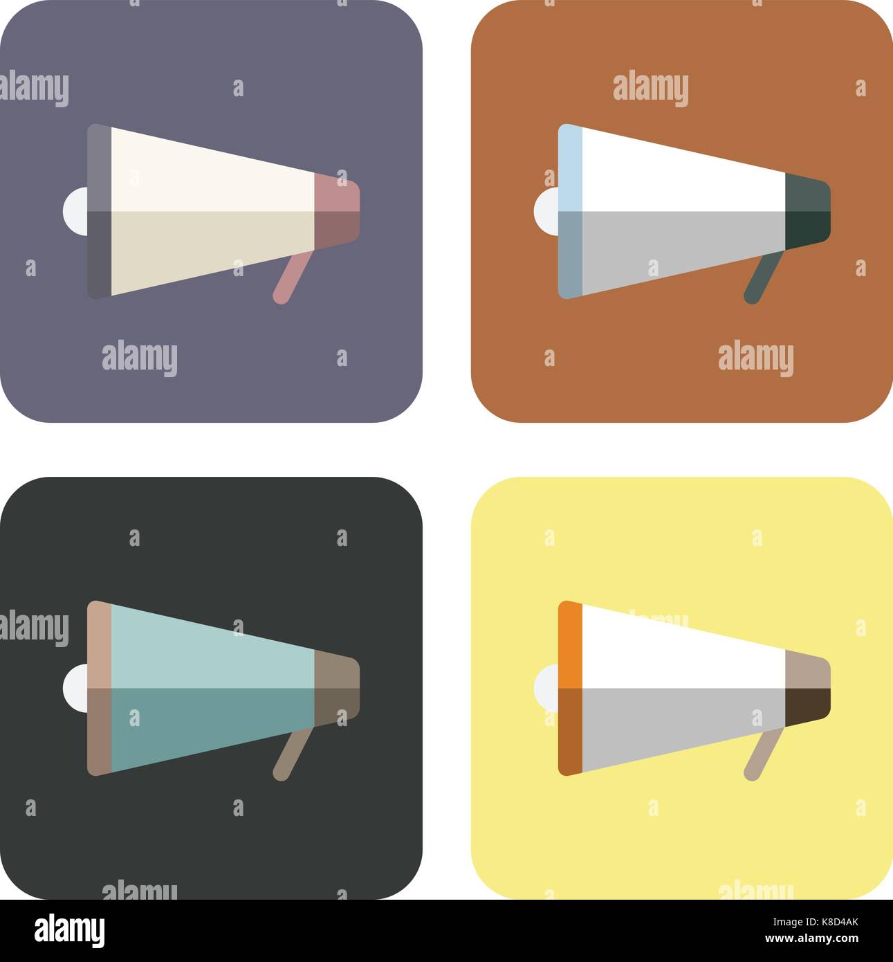 Megaphones icons set Stock Vector Image & Art - Alamy