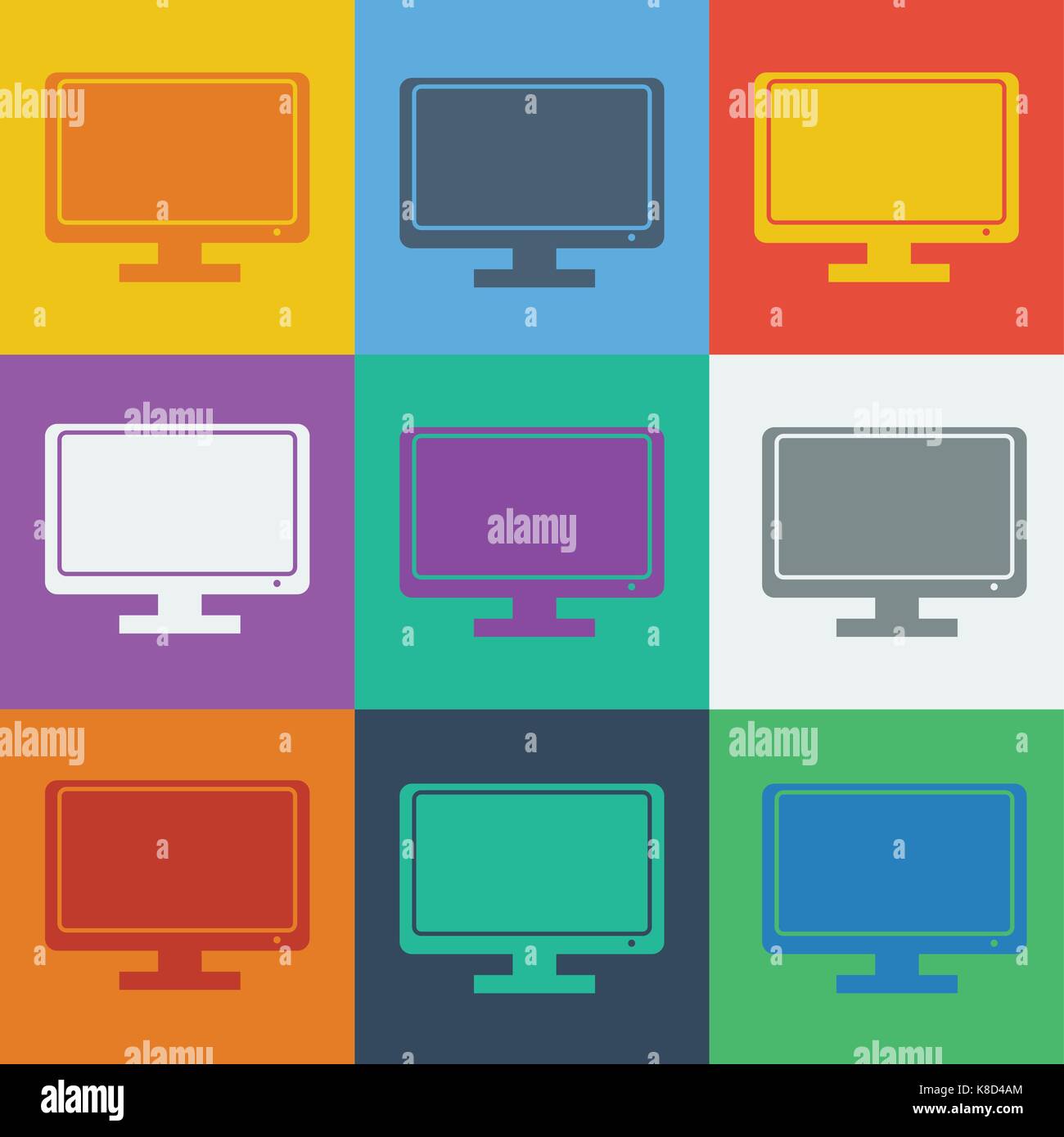 Monitor vector vectors hi-res stock photography and images - Alamy