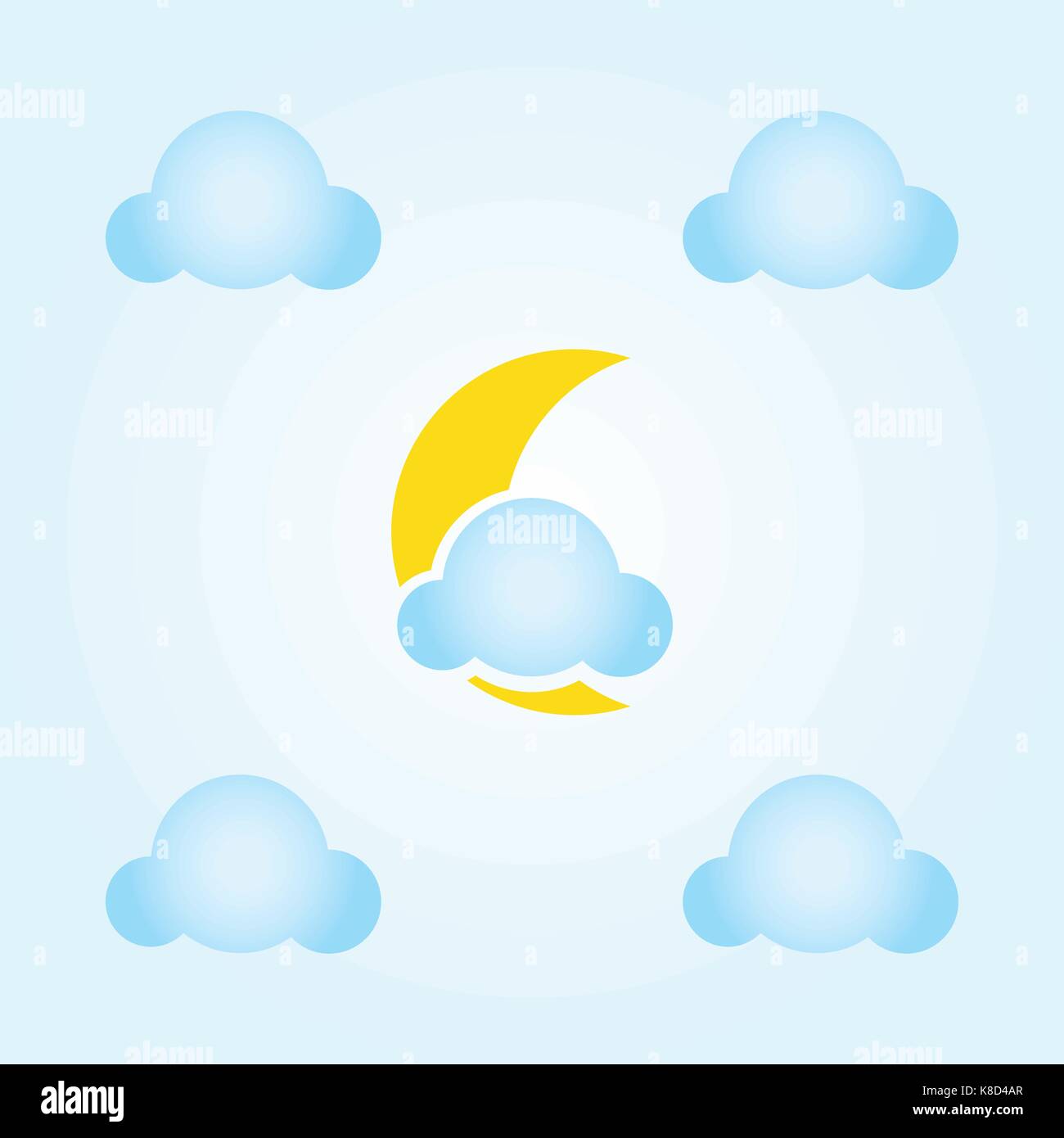 Clouds by moon Stock Vector Images - Alamy
