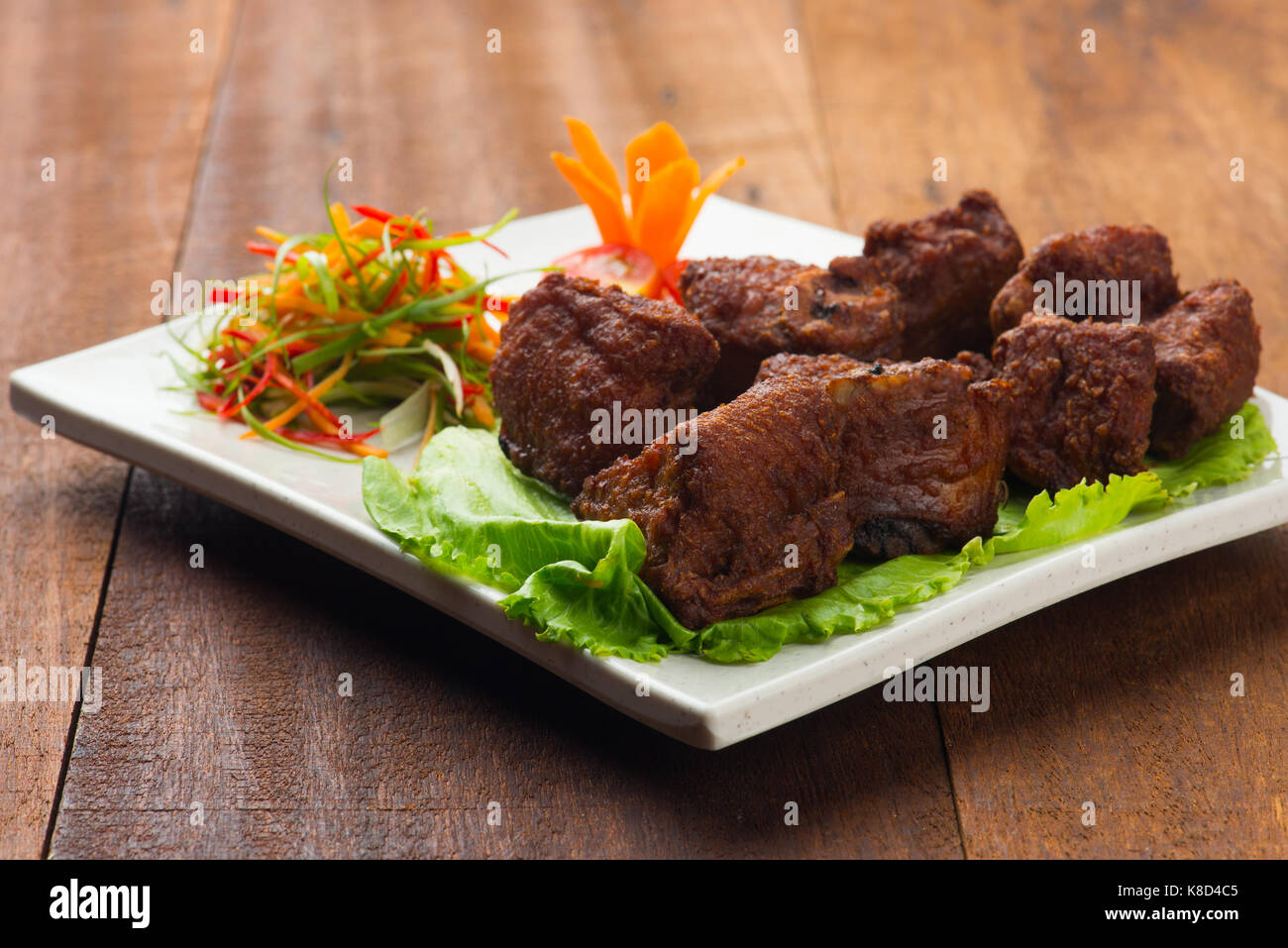 deep fried pork ribs Stock Photo - Alamy
