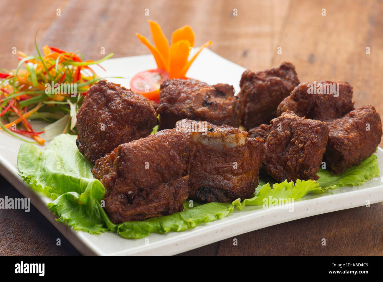 deep fried pork ribs Stock Photo - Alamy