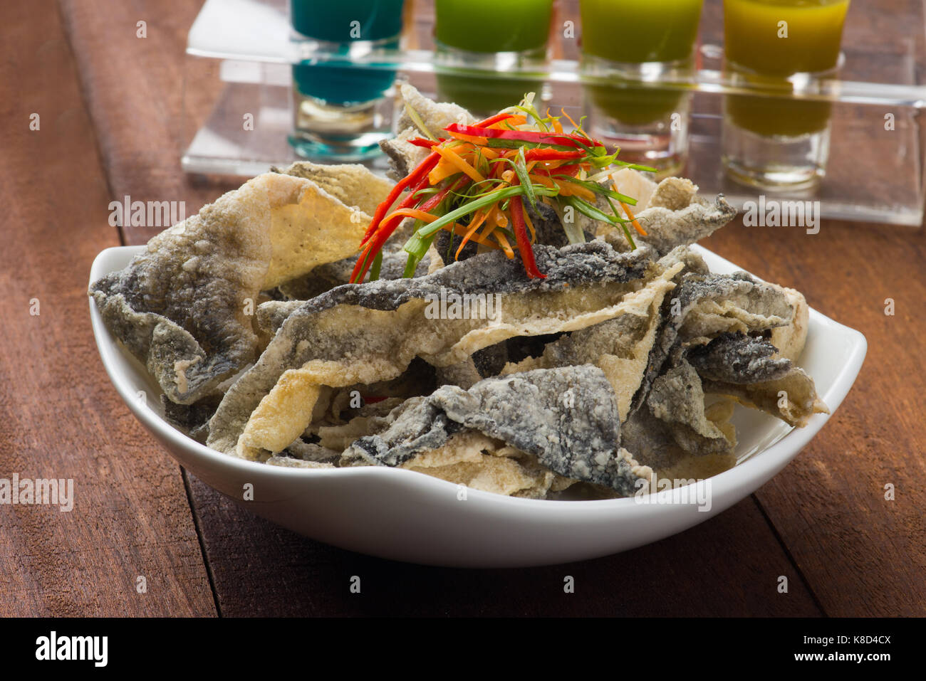 Crispy fried fish Skin w Stock Photo - Alamy
