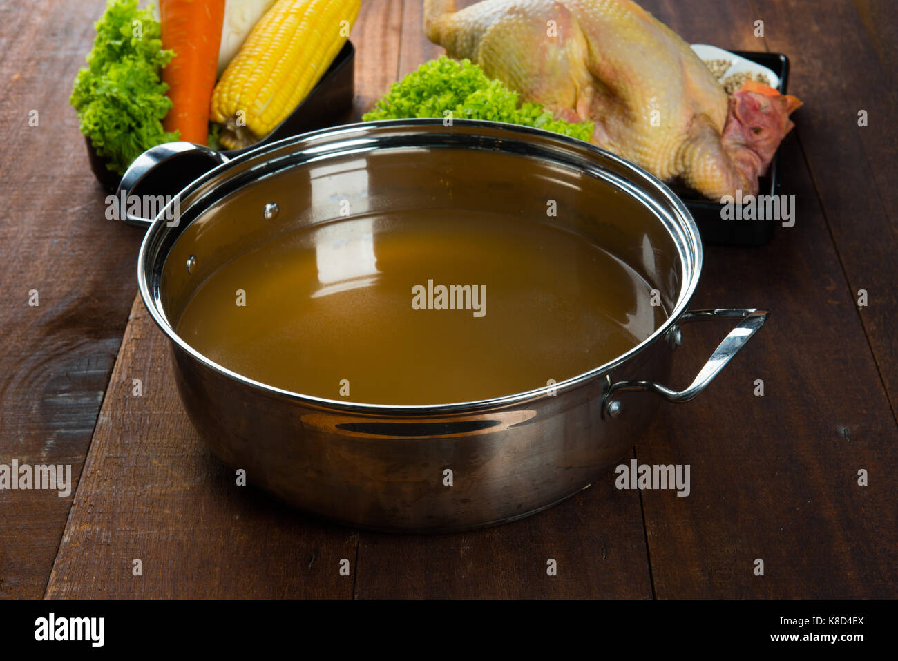 asian hot pot with chicken Stock Photo - Alamy