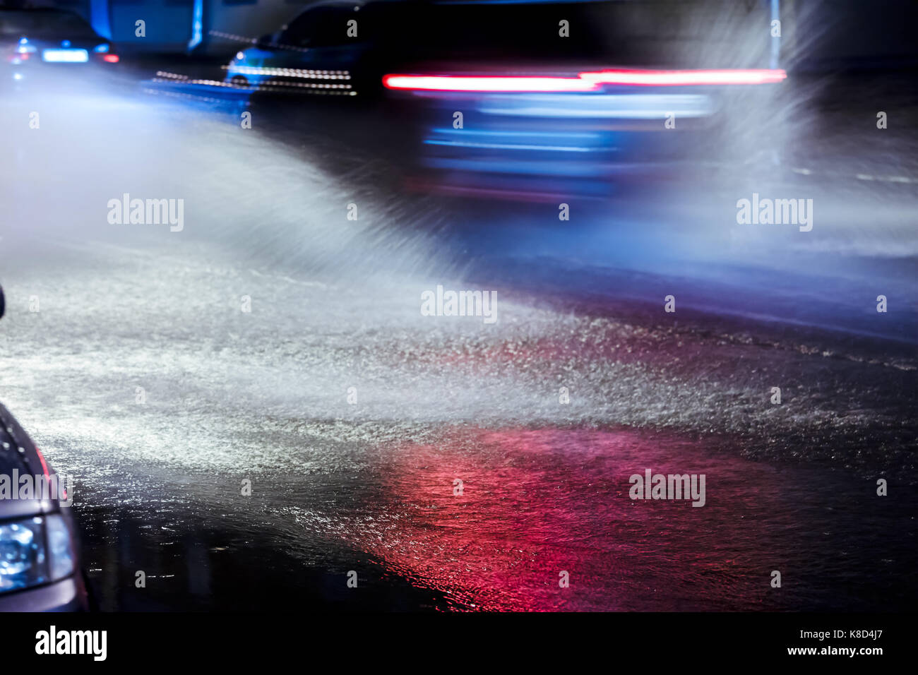 Car wheels night hi-res stock photography and images - Alamy