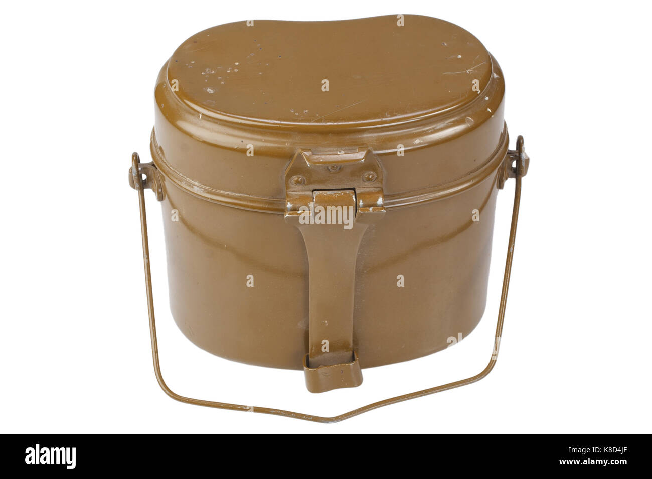 Soviet Army mess kit on white background Stock Photo - Alamy