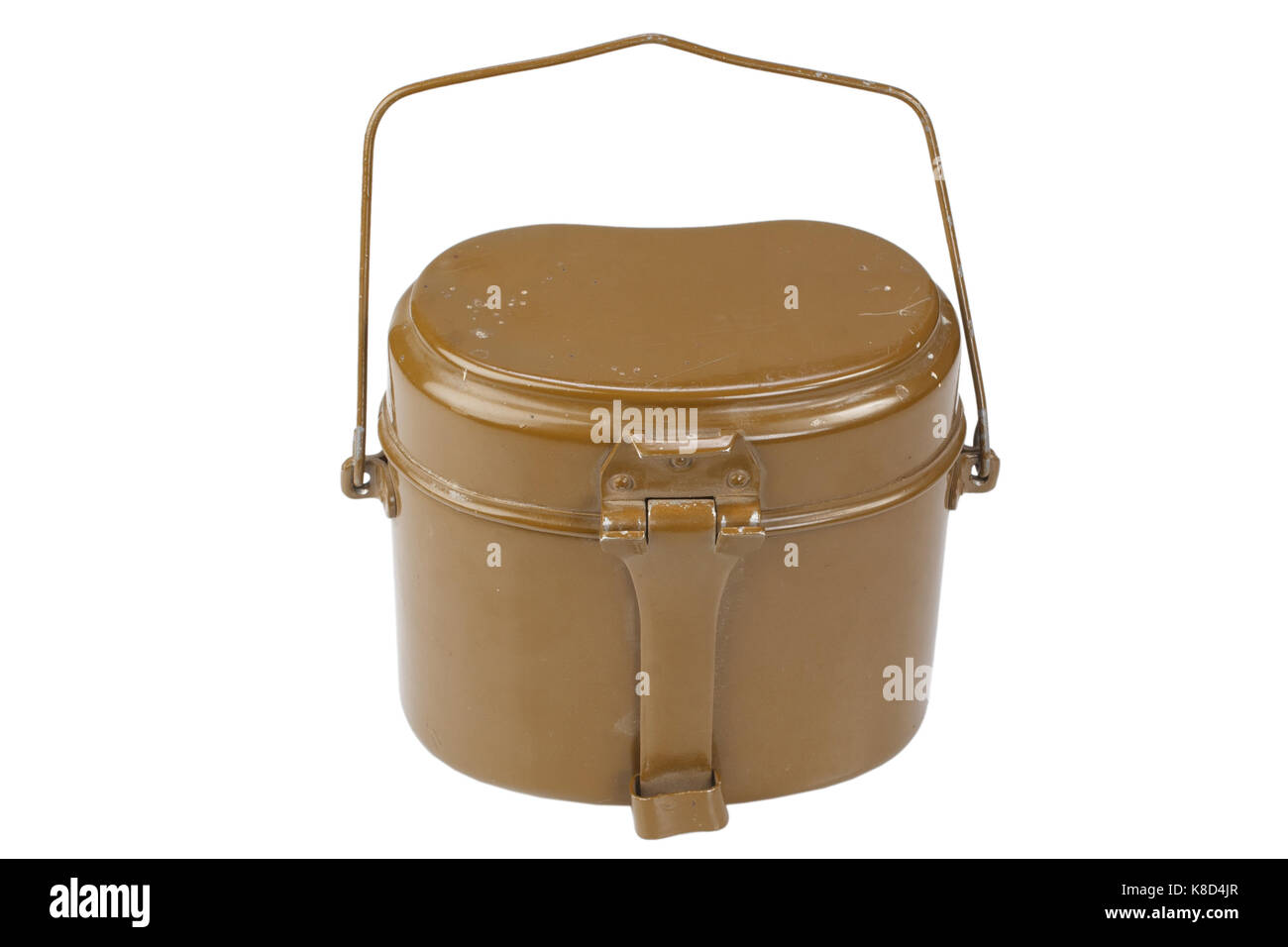 Soviet Army mess kit on white background Stock Photo - Alamy