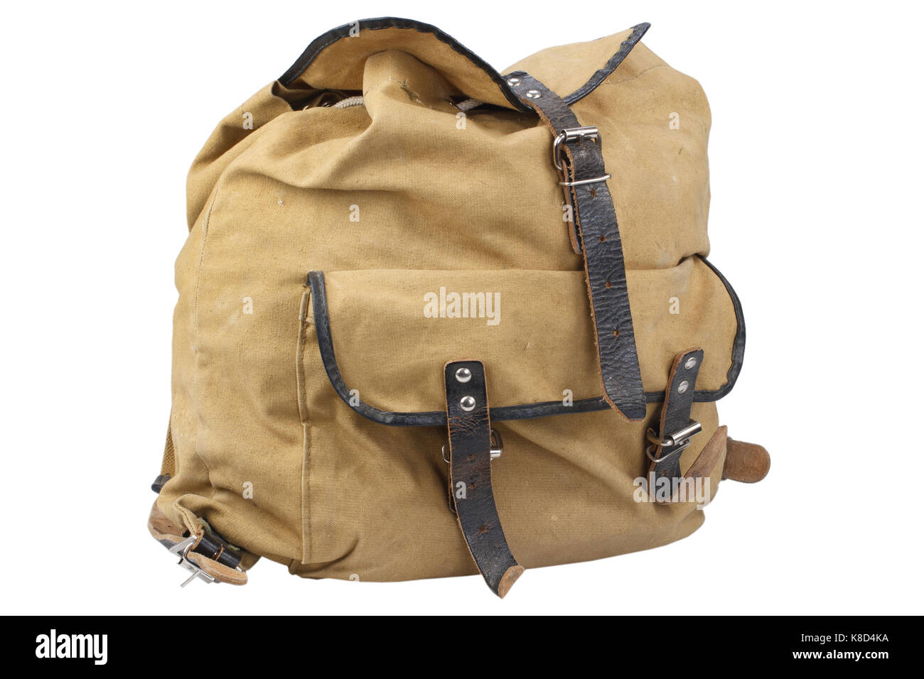 Soviet period backpack isolated on white Stock Photo - Alamy