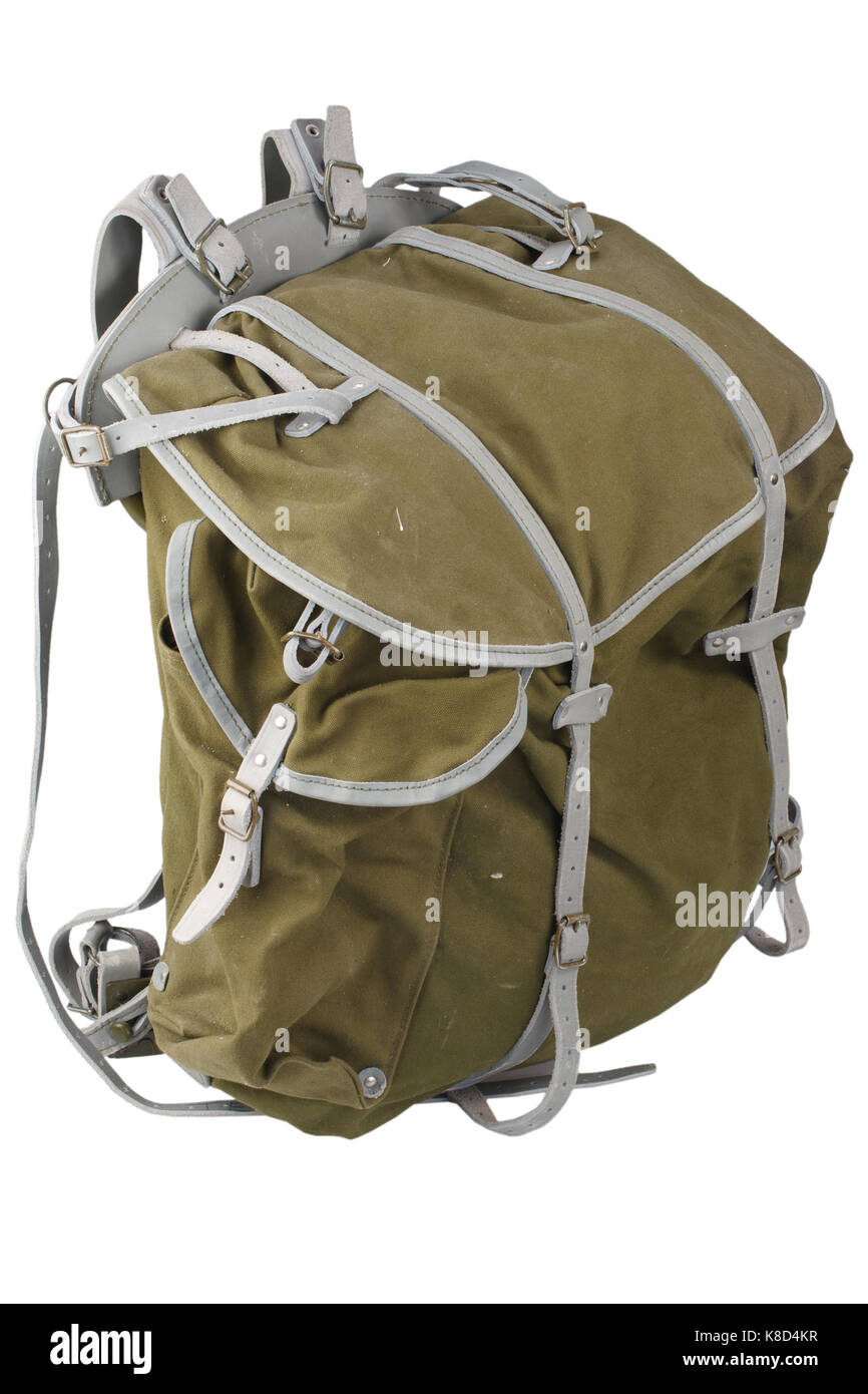 Military backpack isolated on white Stock Photo - Alamy