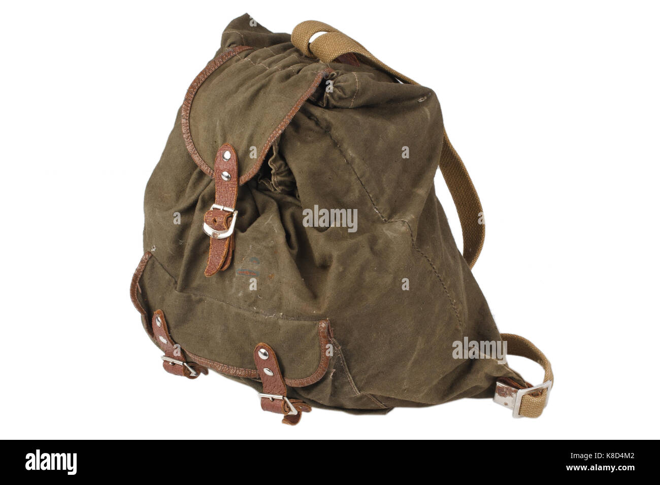 Soviet period backpack isolated on white Stock Photo - Alamy
