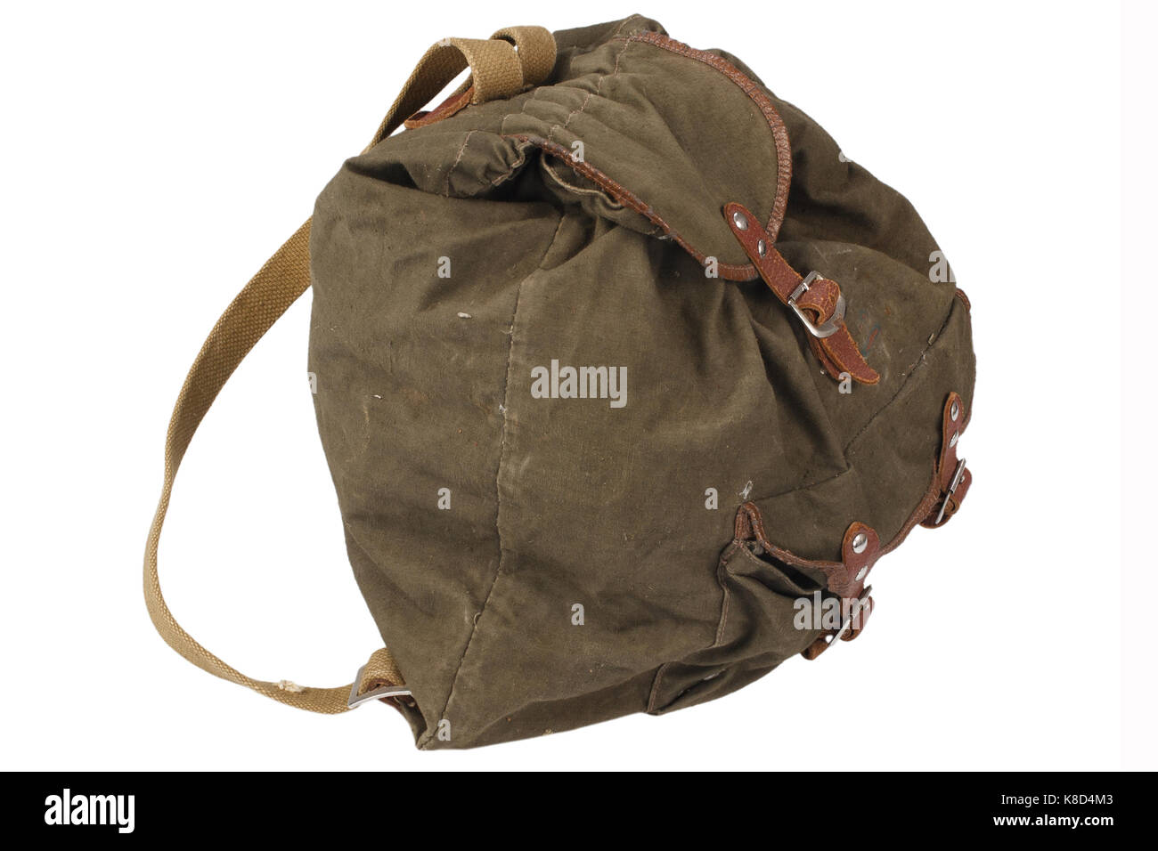Soviet period backpack isolated on white Stock Photo - Alamy