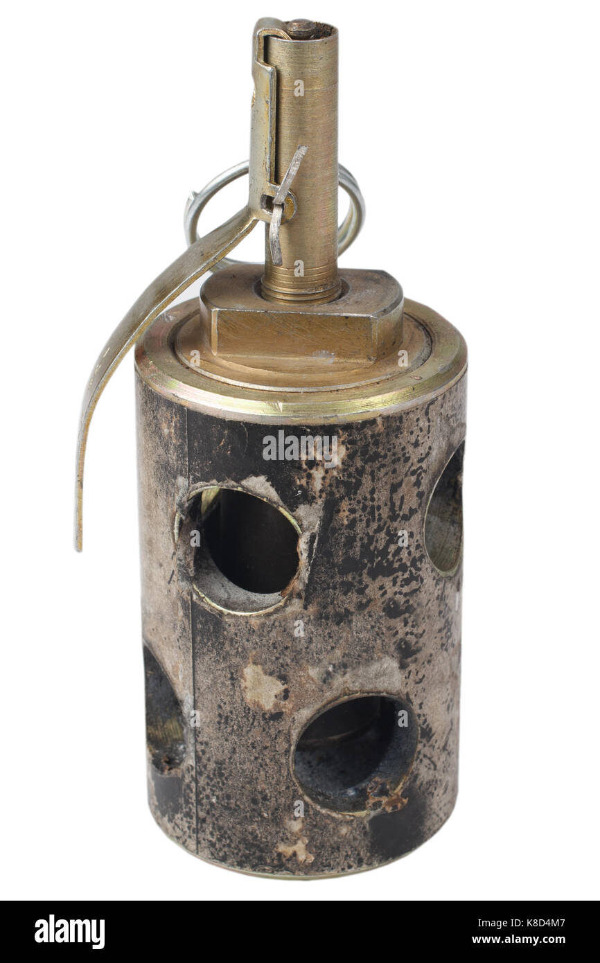 flashbang or stun grenade isolated on white Stock Photo - Alamy