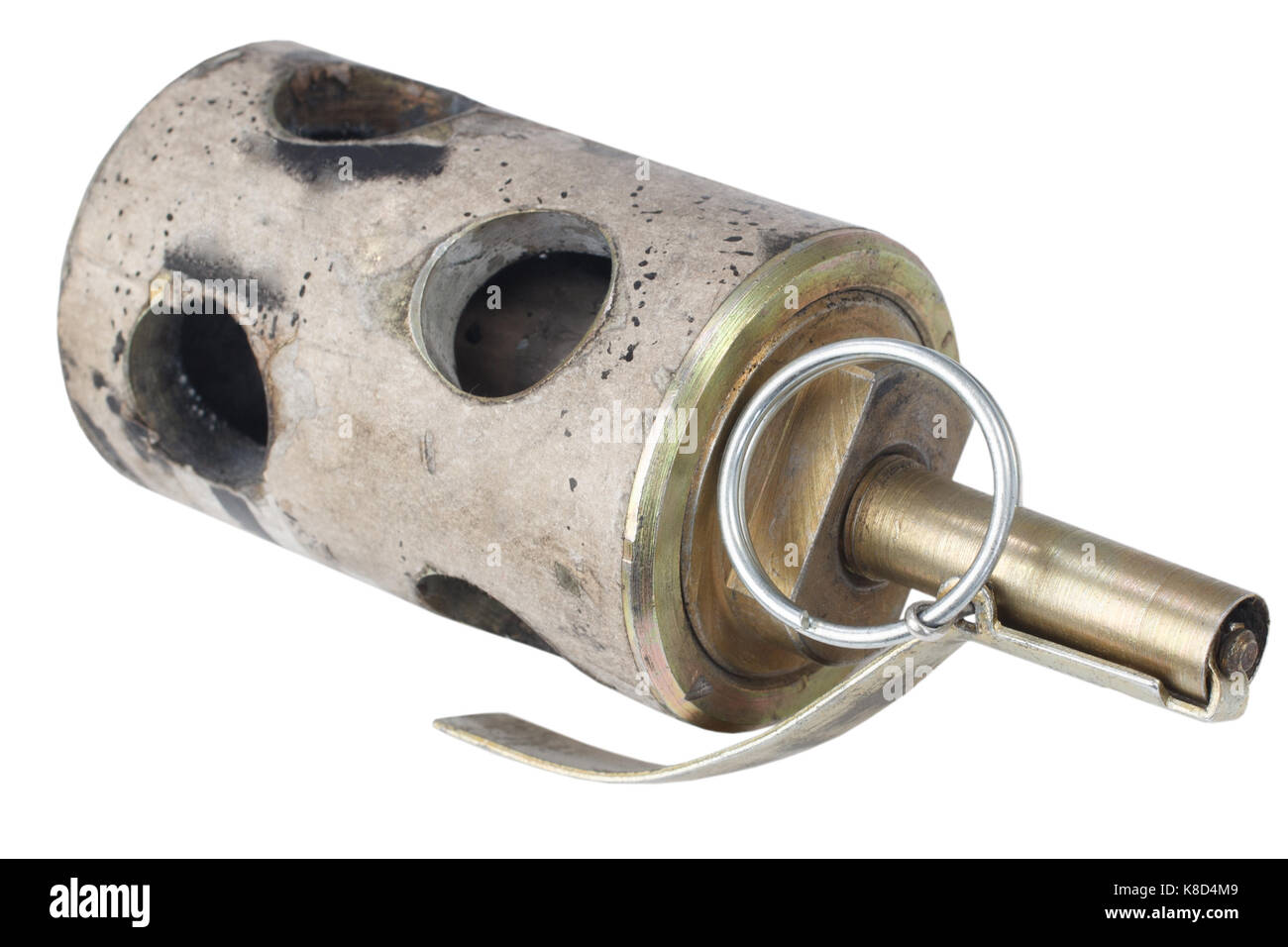 flashbang or stun grenade isolated on white Stock Photo - Alamy