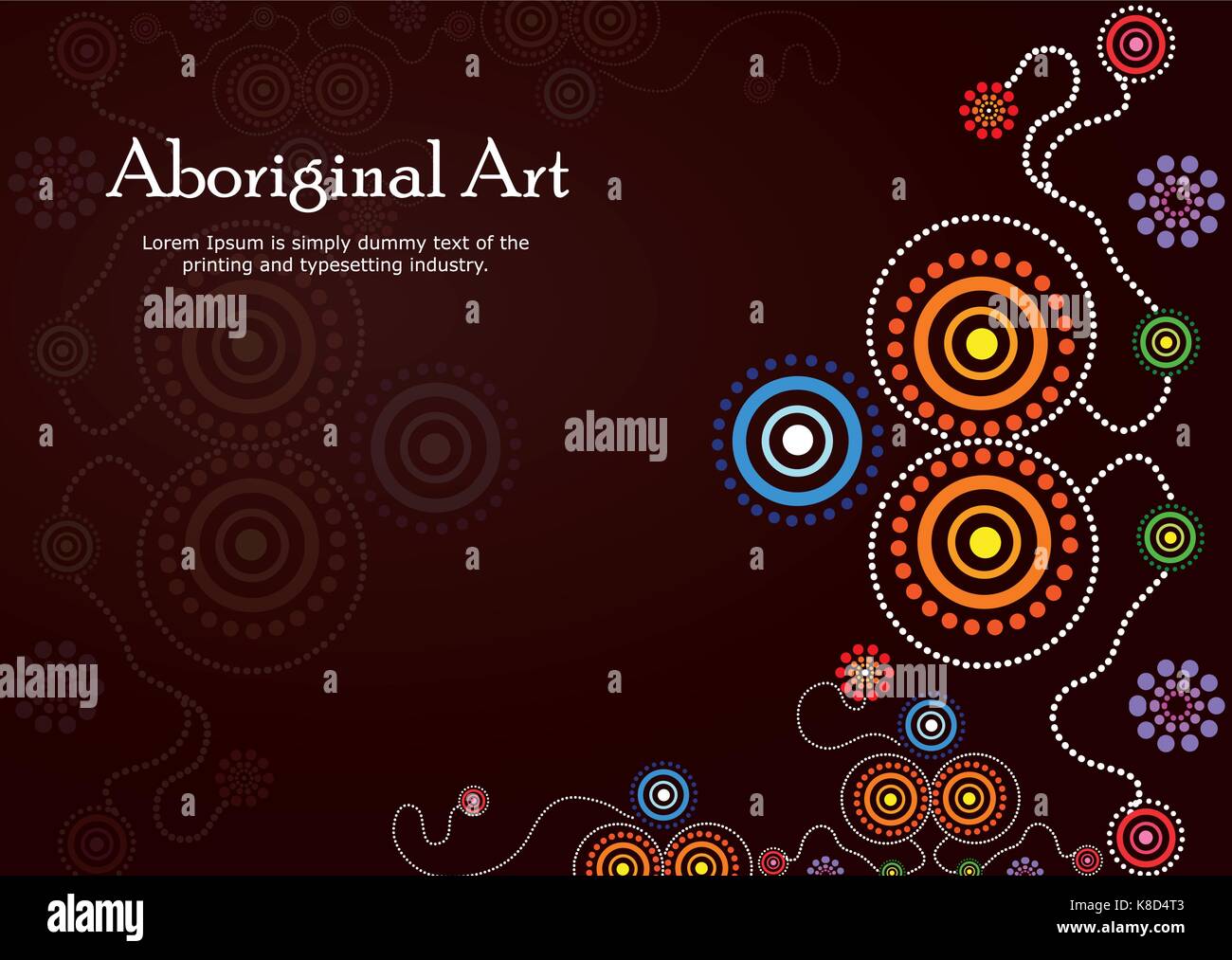 Aboriginal art. Vector Banner with text Stock Vector Image & Art - Alamy
