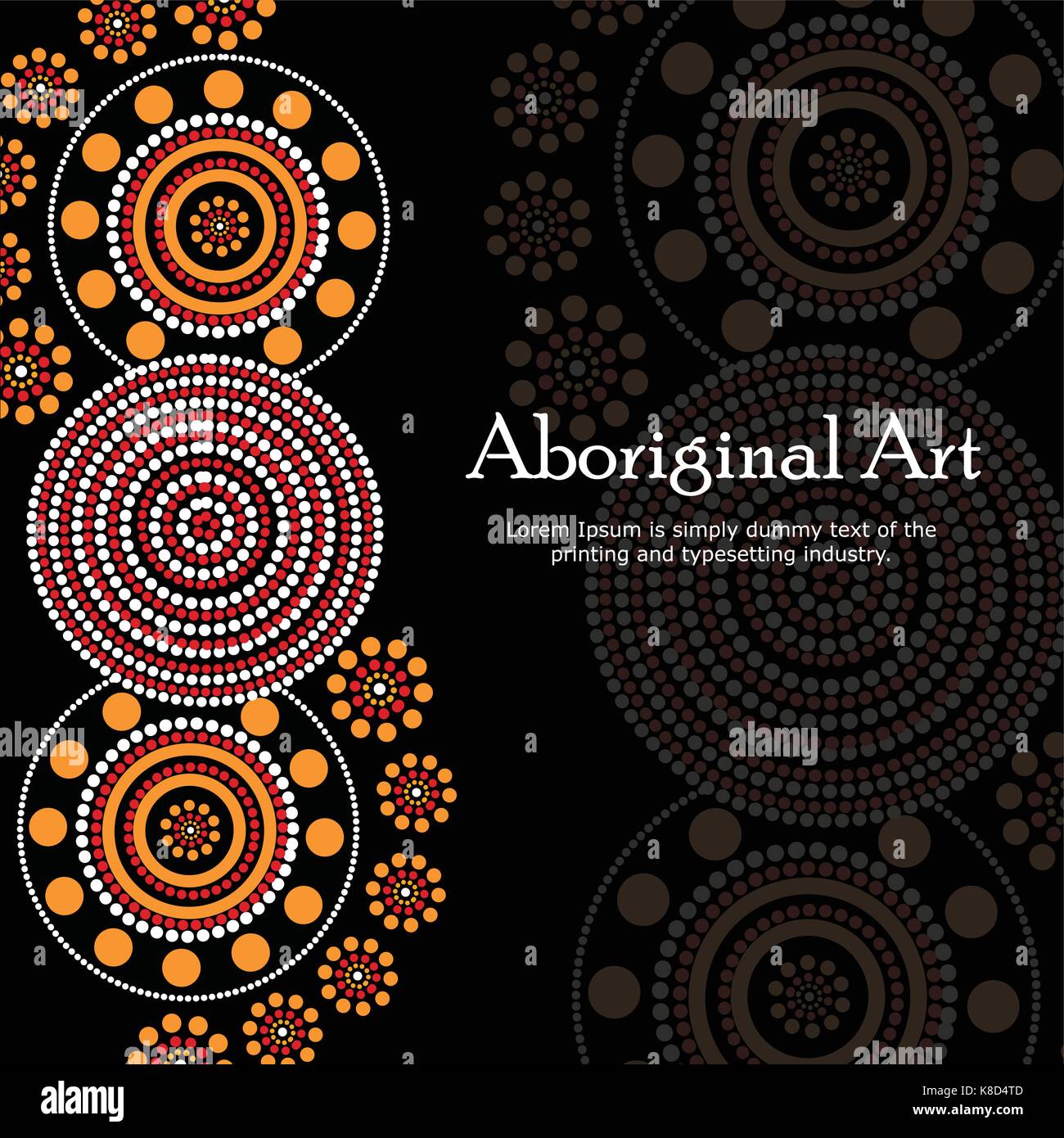 Aboriginal art. Vector Banner with text Stock Vector Image & Art - Alamy