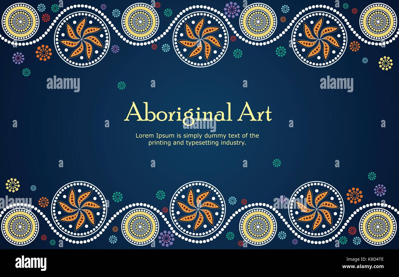 Aboriginal art. Vector Banner with text Stock Vector Image & Art - Alamy