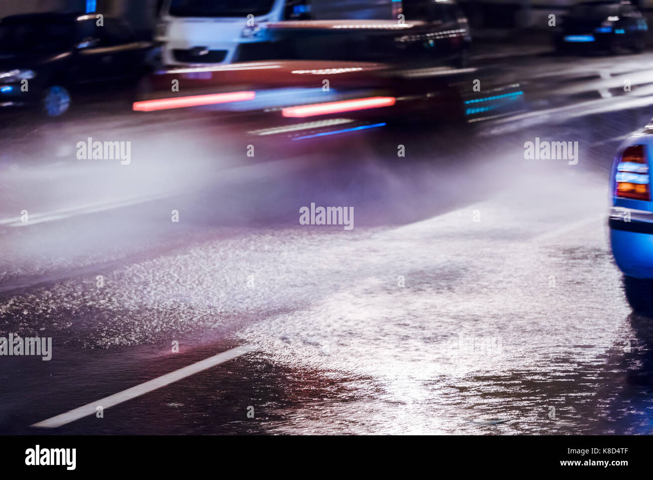 Cars driving during heavy storm hi-res stock photography and images - Alamy