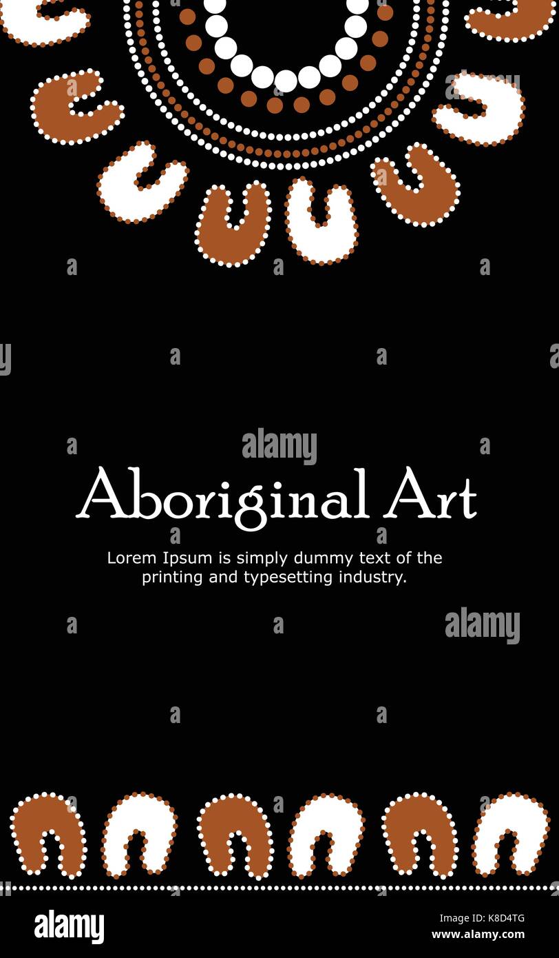 Aboriginal art. Vector Banner with text Stock Vector Image & Art - Alamy