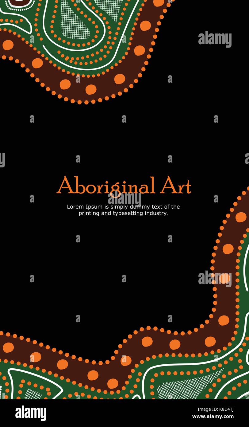 Aboriginal art. Vector Banner with text Stock Vector Image & Art - Alamy