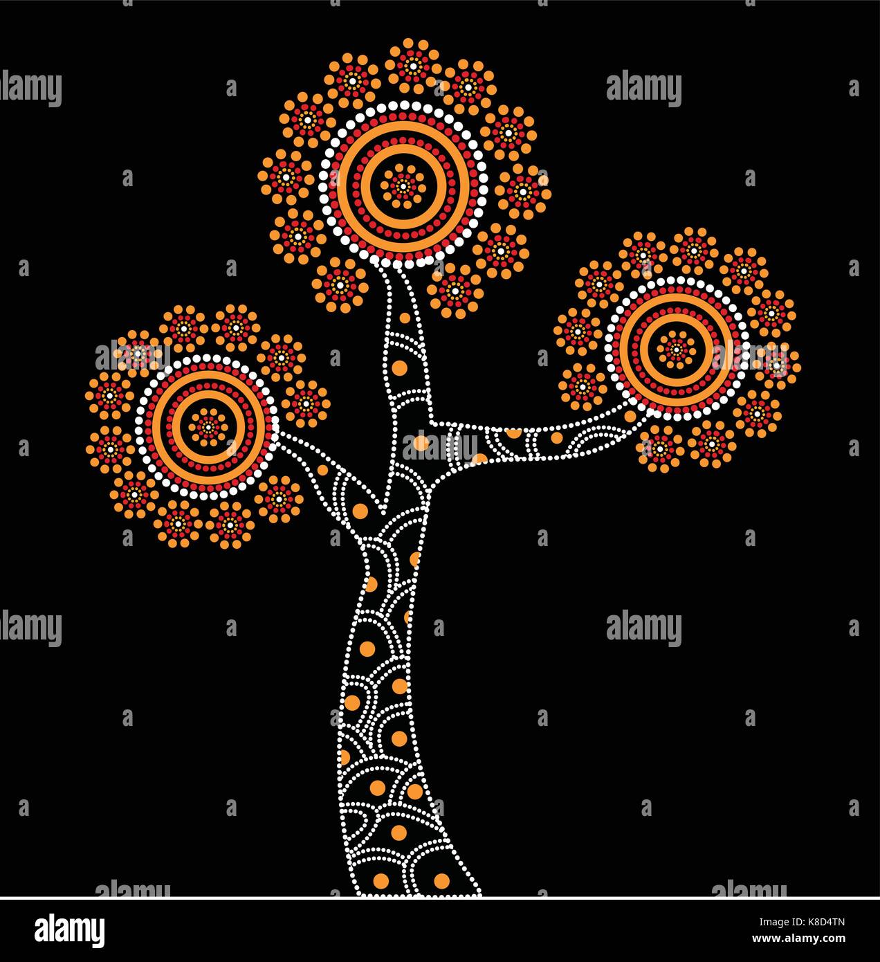 Aboriginal Tree Illustration Stock Vector Image & Art - Alamy