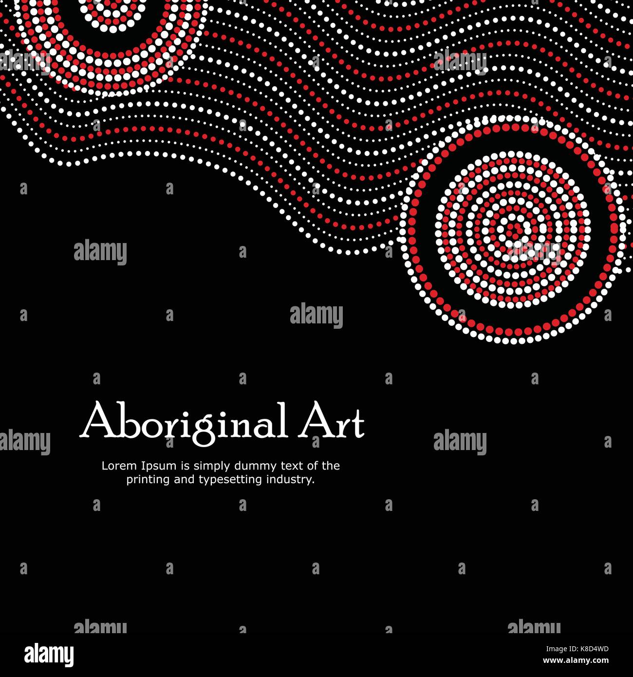 Aboriginal art. Vector Banner with text Stock Vector Image & Art - Alamy