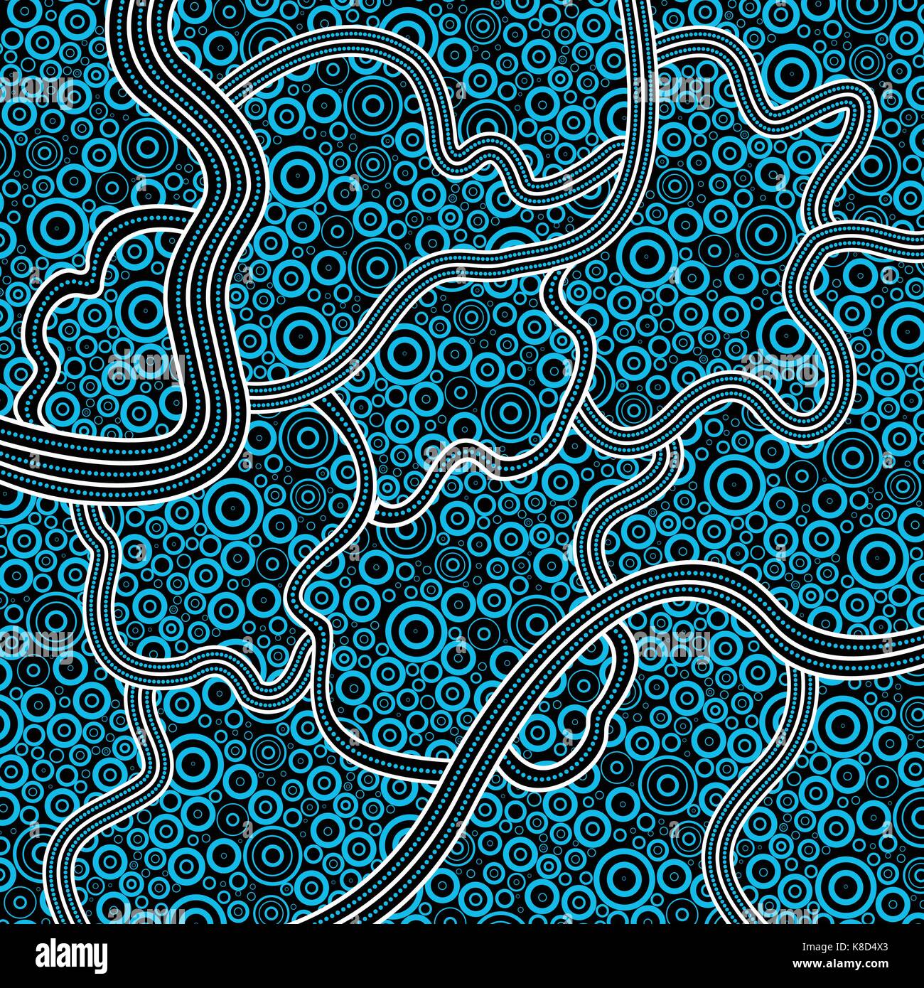 Australian illustration based on aboriginal style of pattern Stock ...
