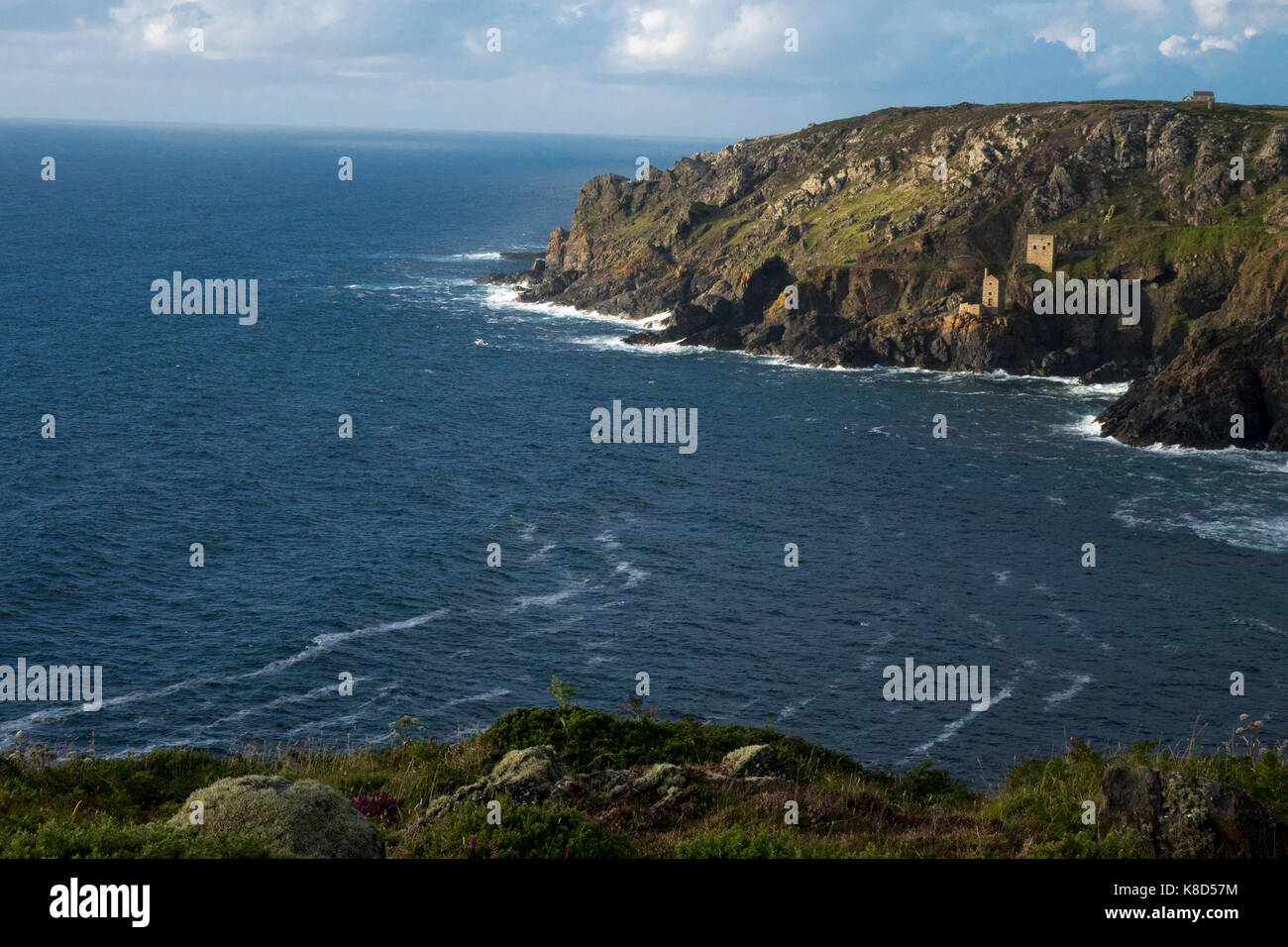 Botallack mines, Crowns engine houses Stock Photo - Alamy
