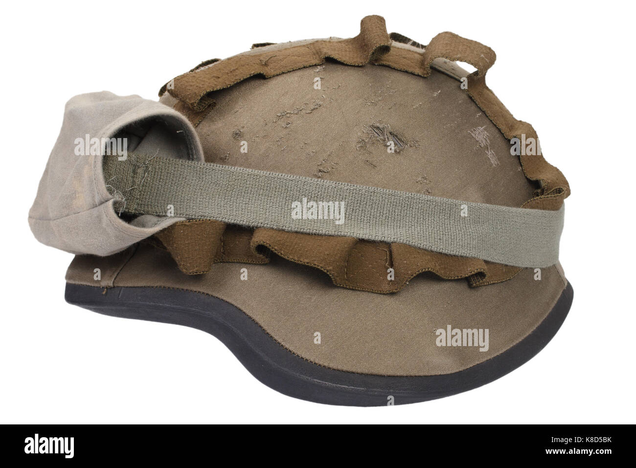 kevlar helmet with camouflage cover and protective goggles Stock Photo ...