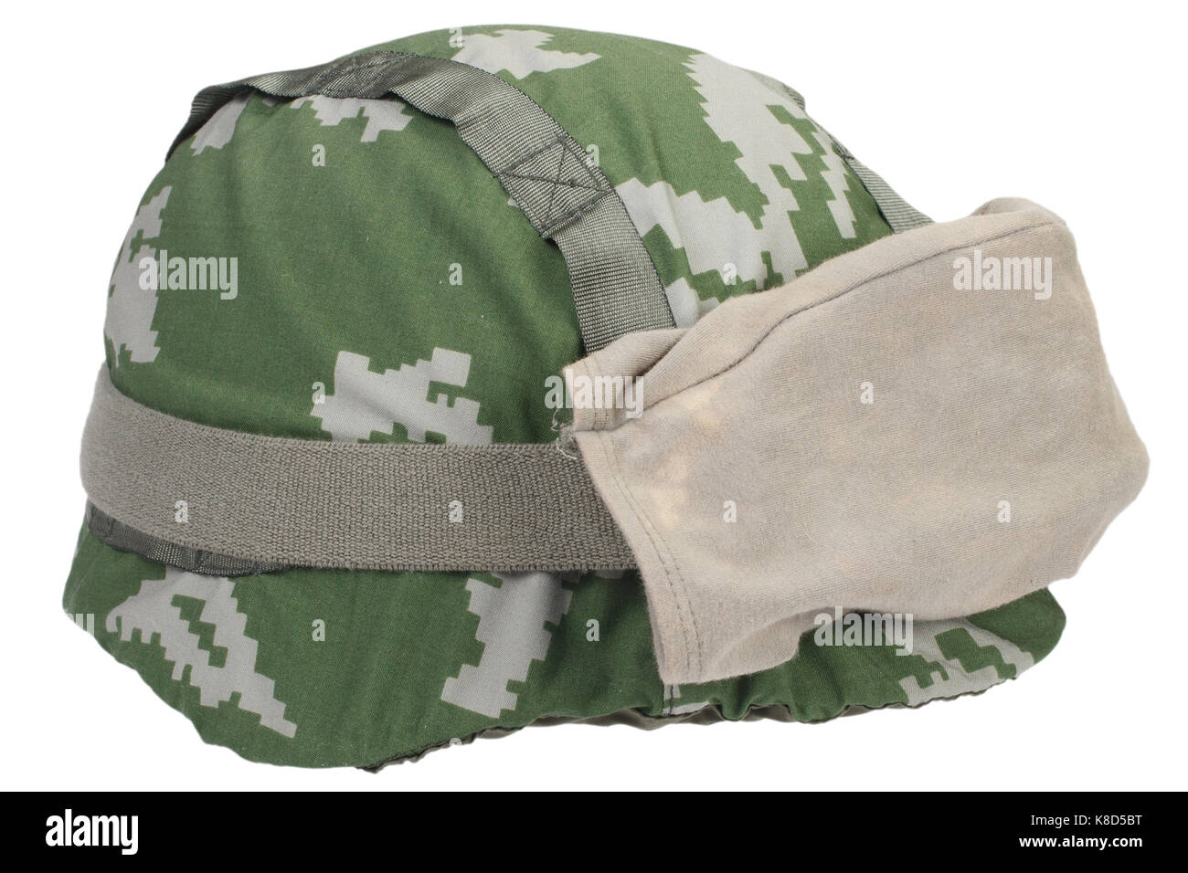 kevlar helmet with camouflage cover and protective goggles Stock Photo ...