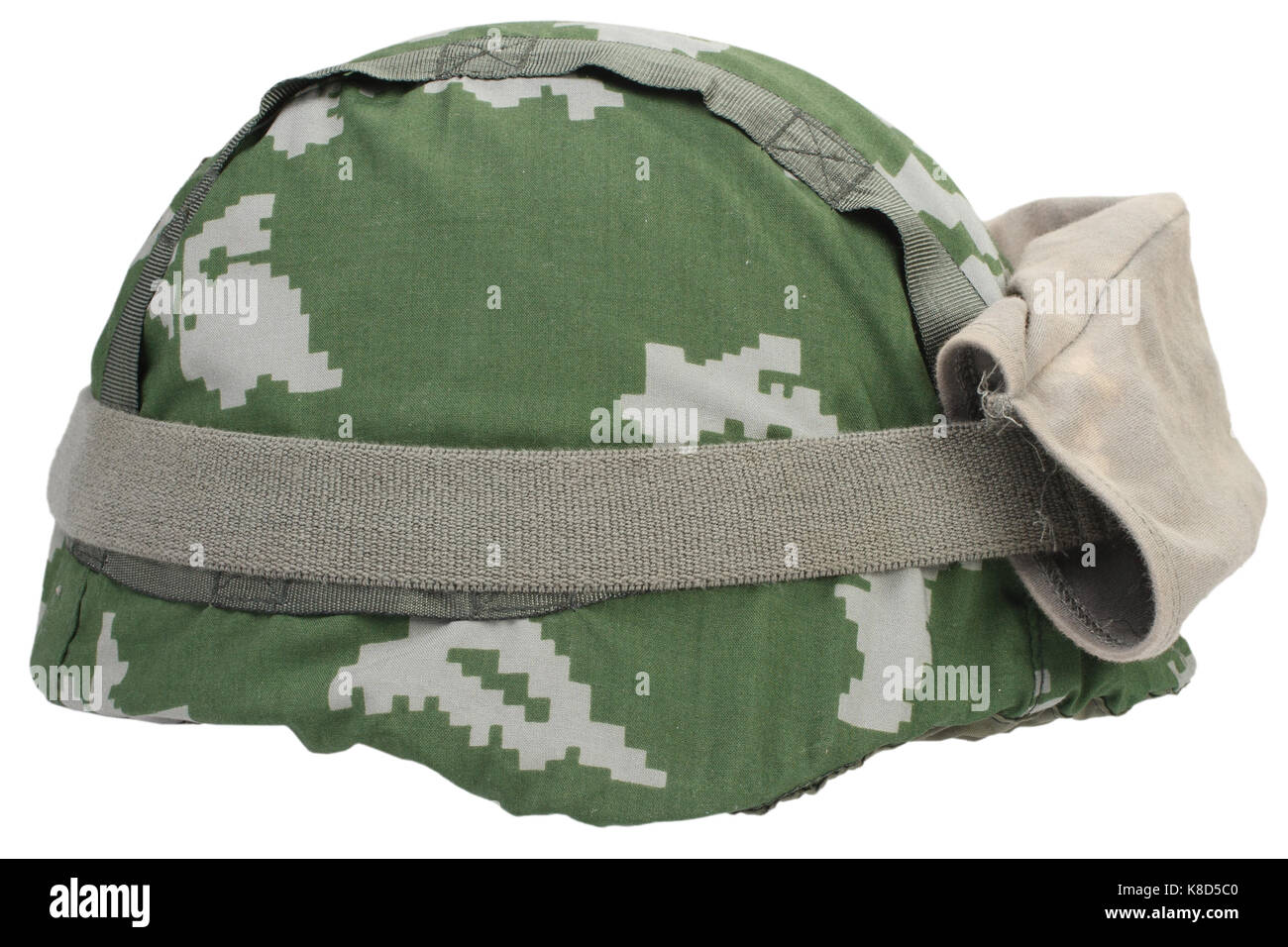 kevlar helmet with camouflage cover and protective goggles Stock Photo ...