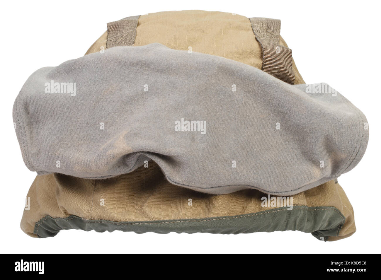 kevlar helmet with camouflage cover and protective goggles Stock Photo ...