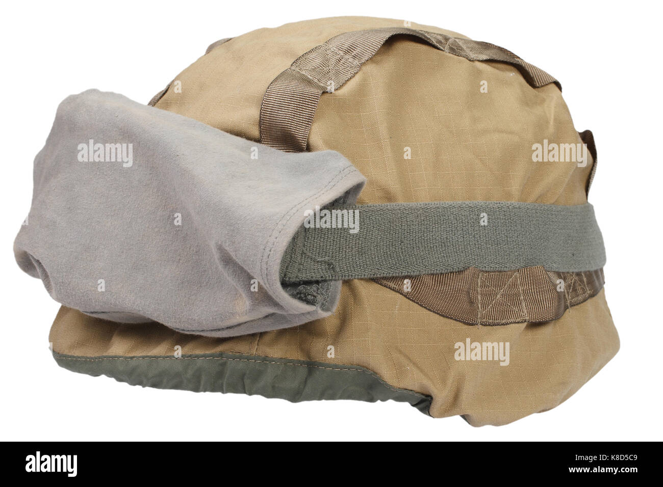 kevlar helmet with camouflage cover and protective goggles Stock Photo ...