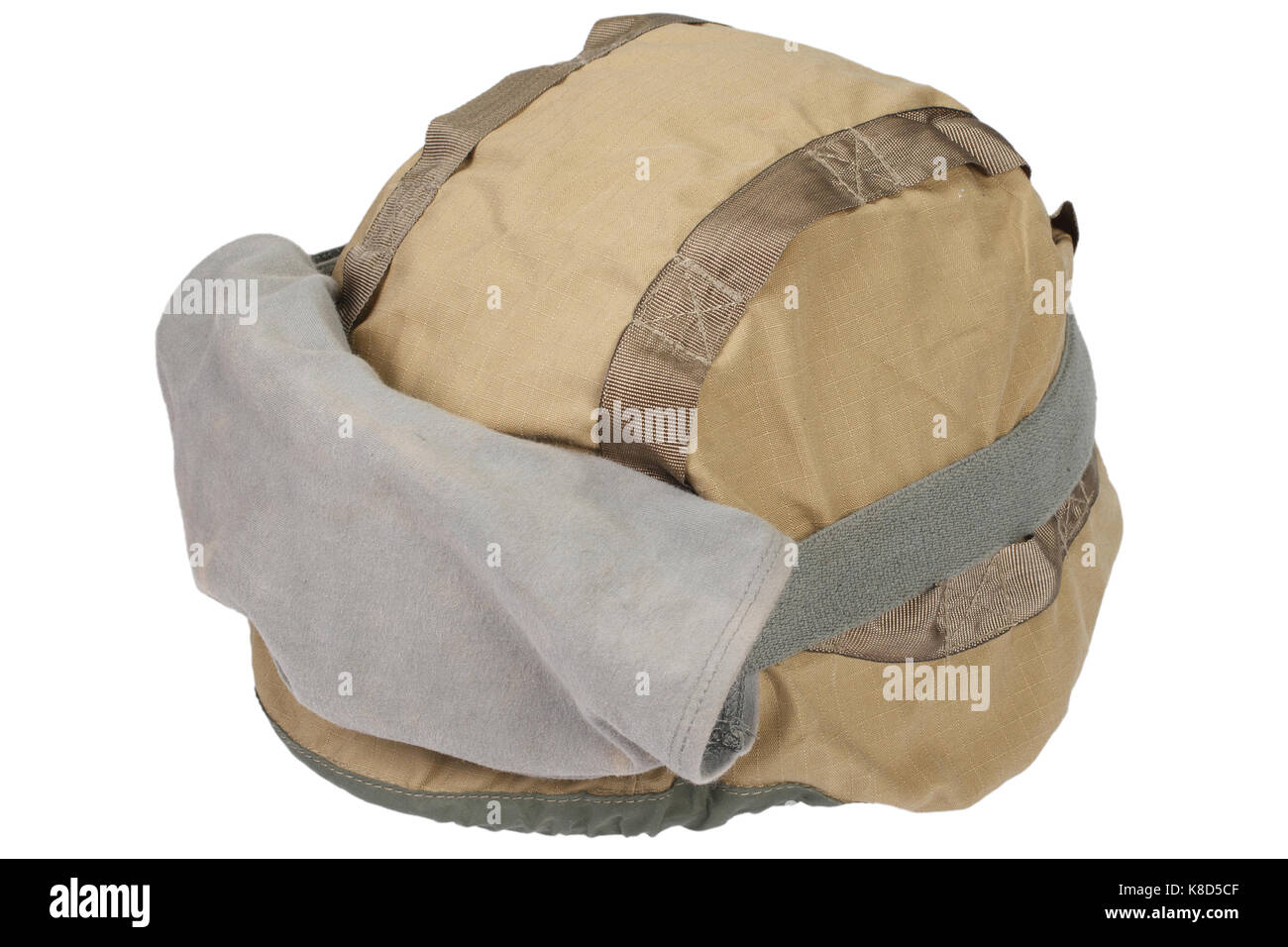 kevlar helmet with camouflage cover and protective goggles Stock Photo ...