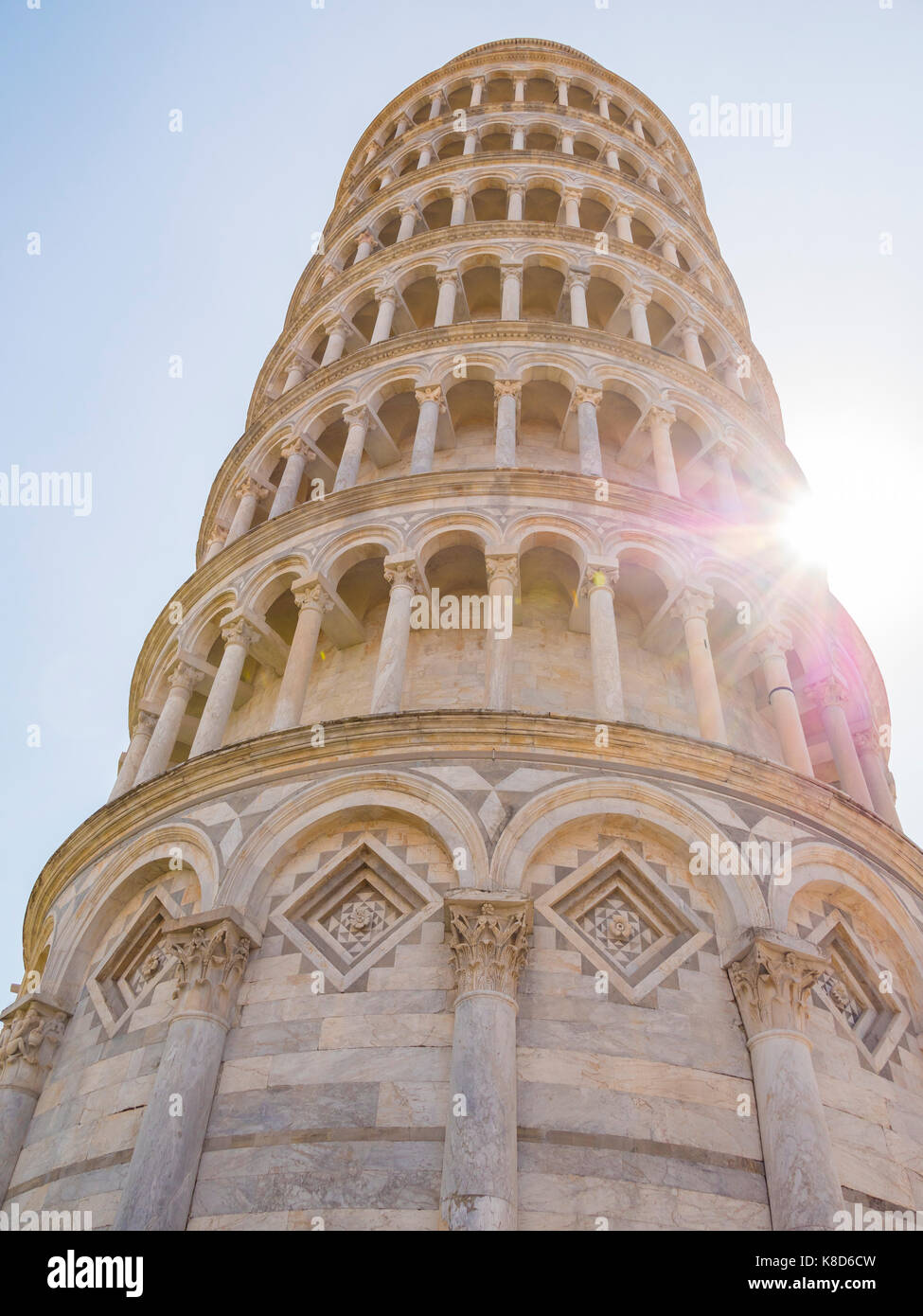 The famous tower of Pisa - important landmark in Tuscany Italy Stock ...