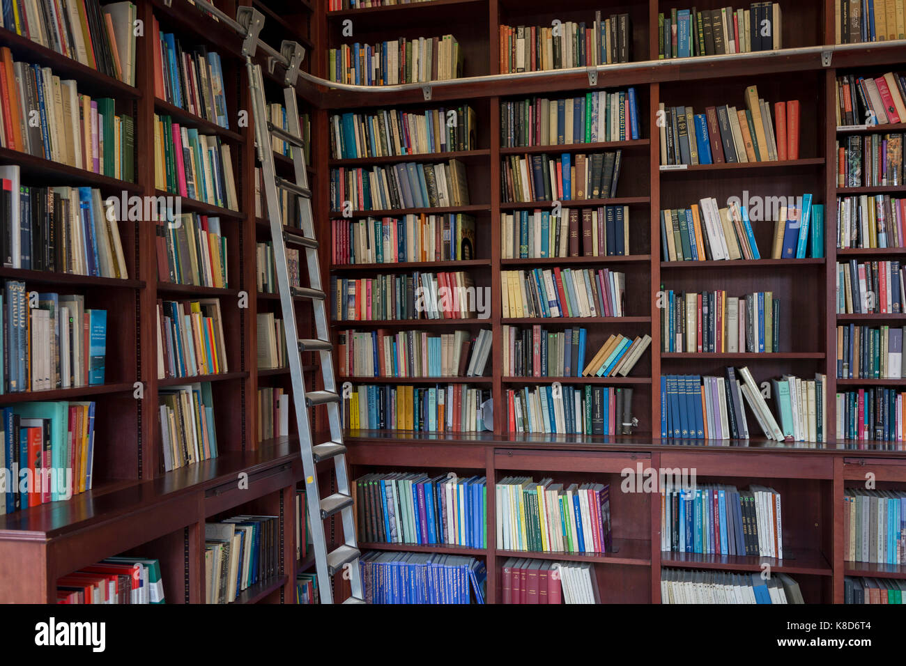 Books line the shelves in the Lee Library of the British Academy, on ...