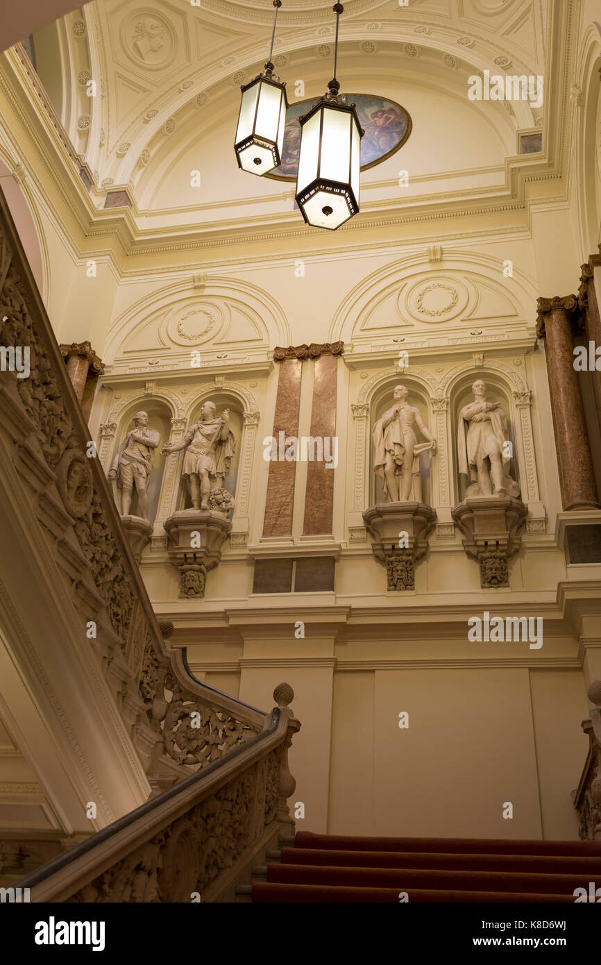 The architecture and statues of the Gurkha Staircase, inside the ...