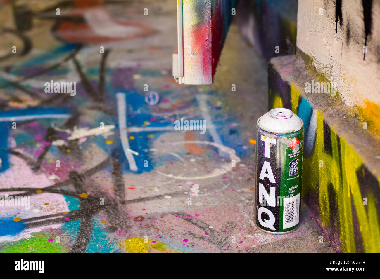 Graffiti paint cans Stock Photo - Alamy