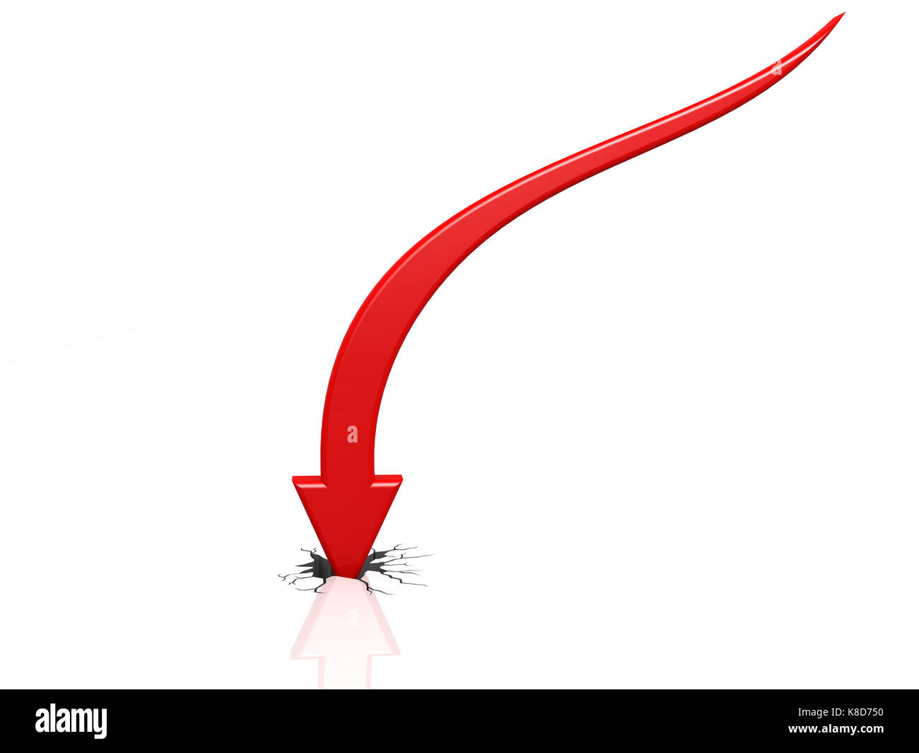 Red arrow down image with hi-res rendered artwork that could be used ...