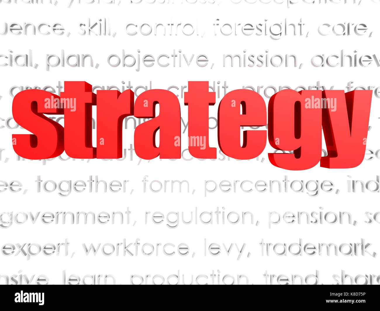 Strategy word cloud image with hi-res rendered artwork that could be ...