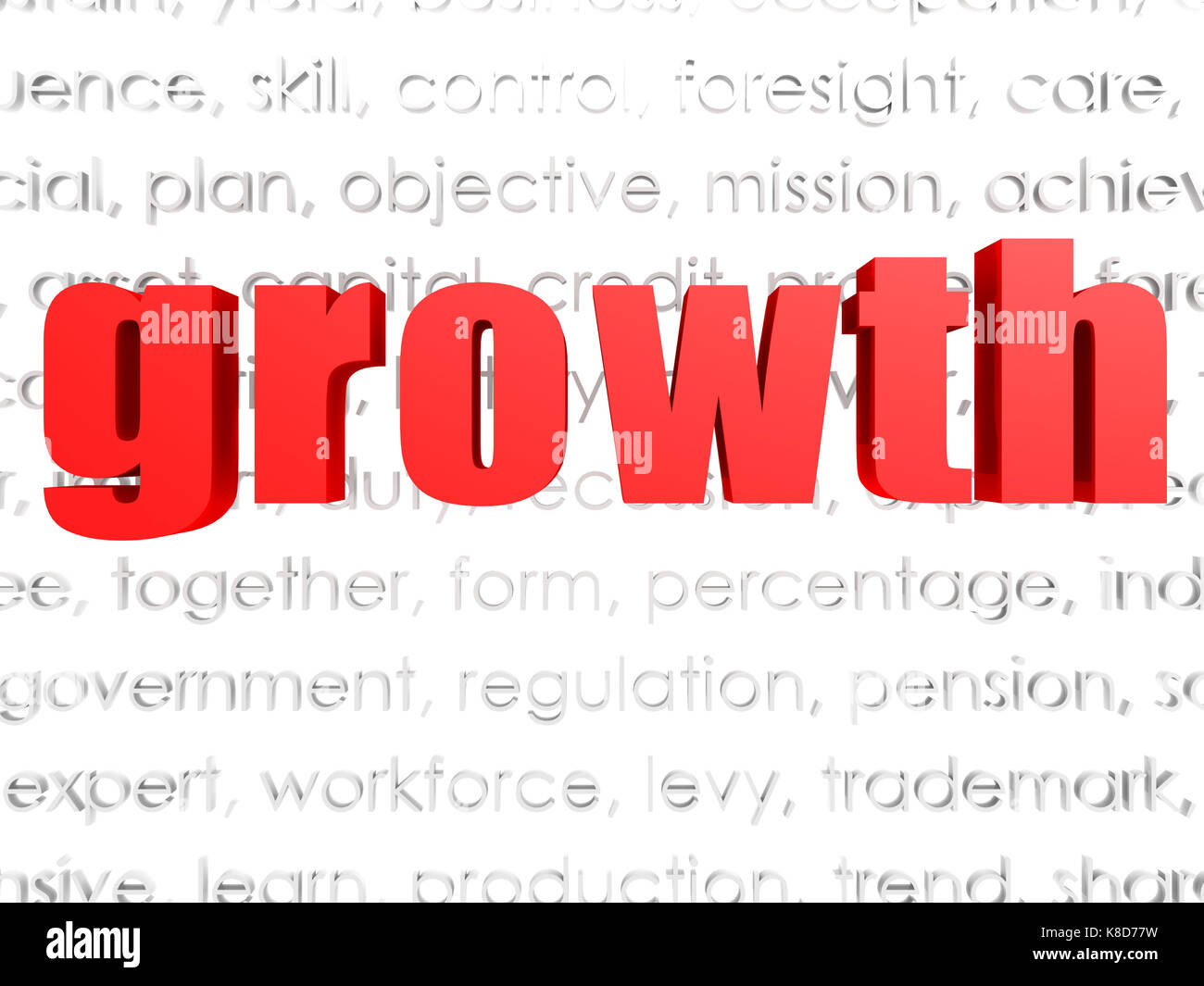 Growth word cloud image with hi-res rendered artwork that could be used ...