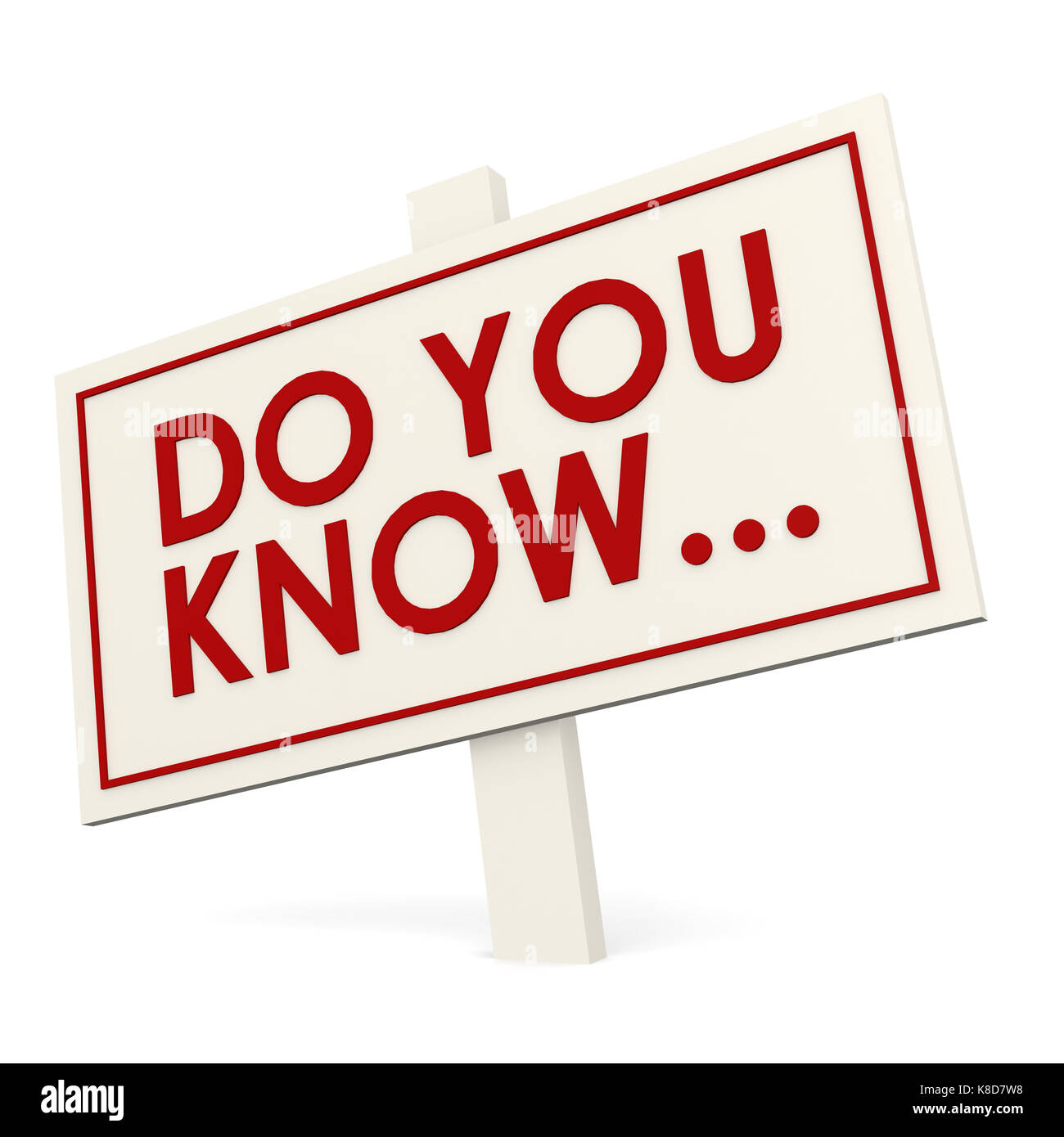 Do you know banner Stock Photo - Alamy