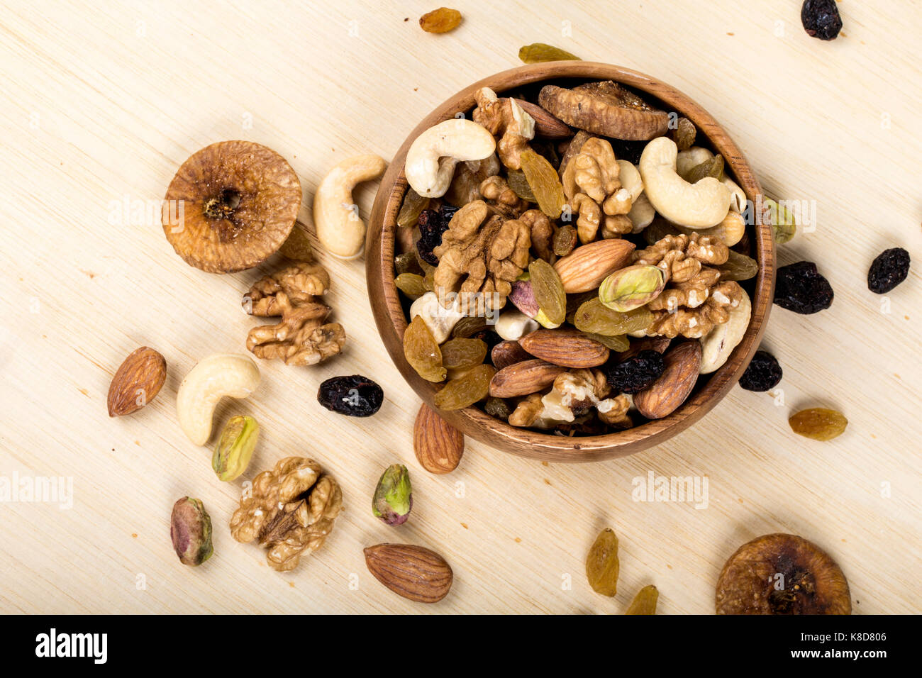 Mix Dry fruits in white Stock Photo - Alamy