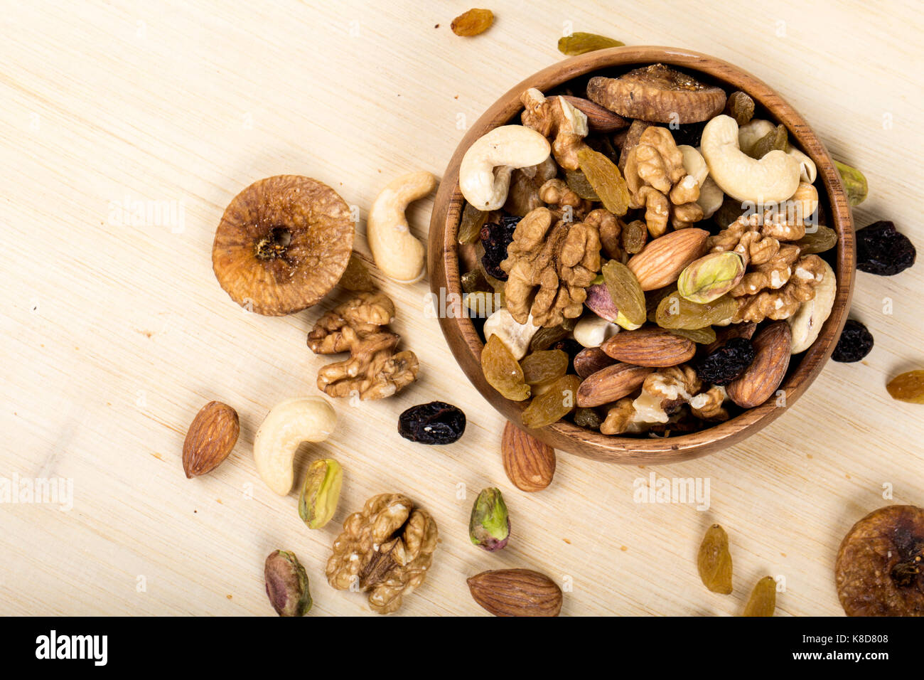 Mix Dry fruits in white Stock Photo - Alamy