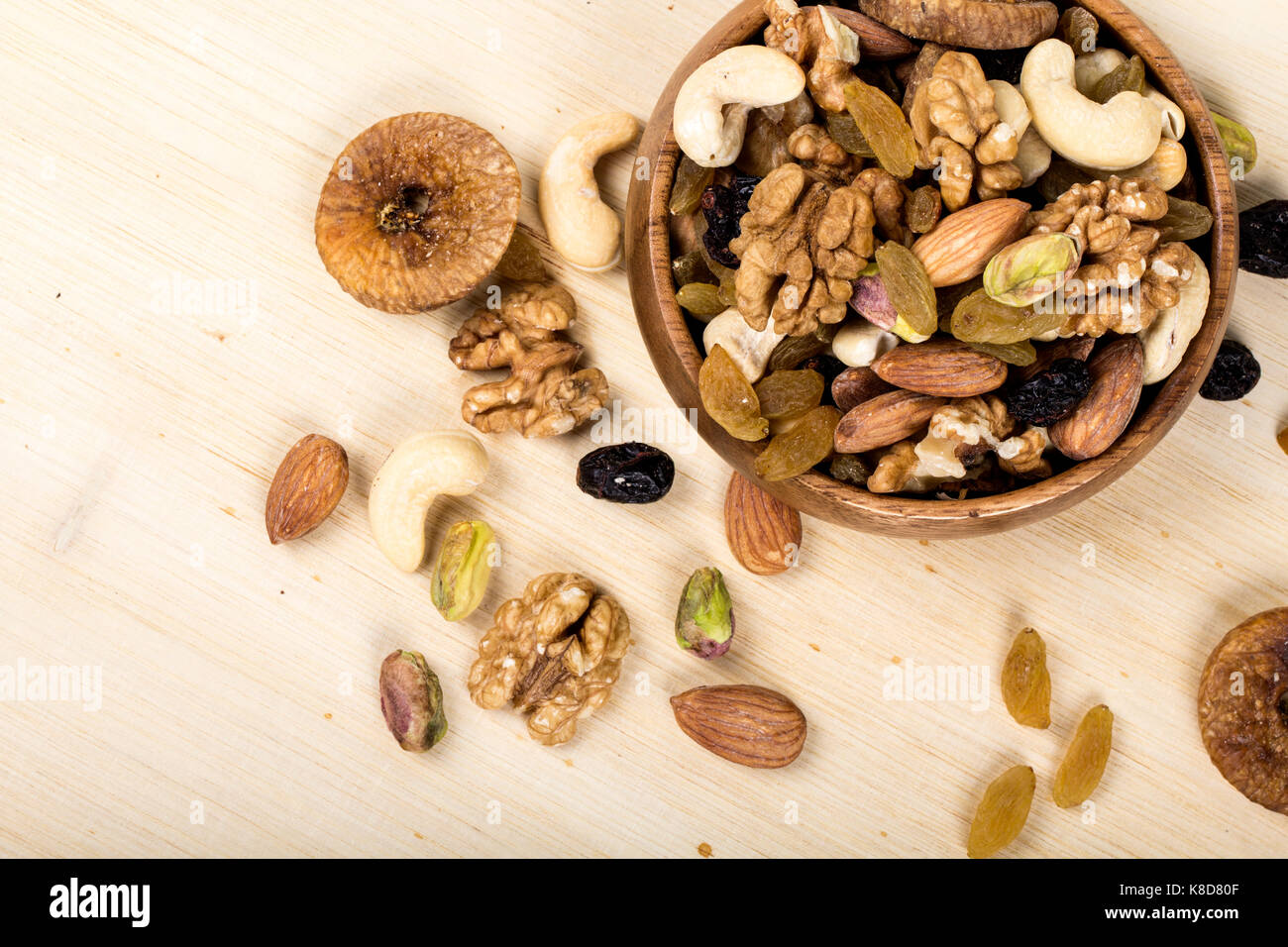 Mix Dry fruits in white Stock Photo - Alamy
