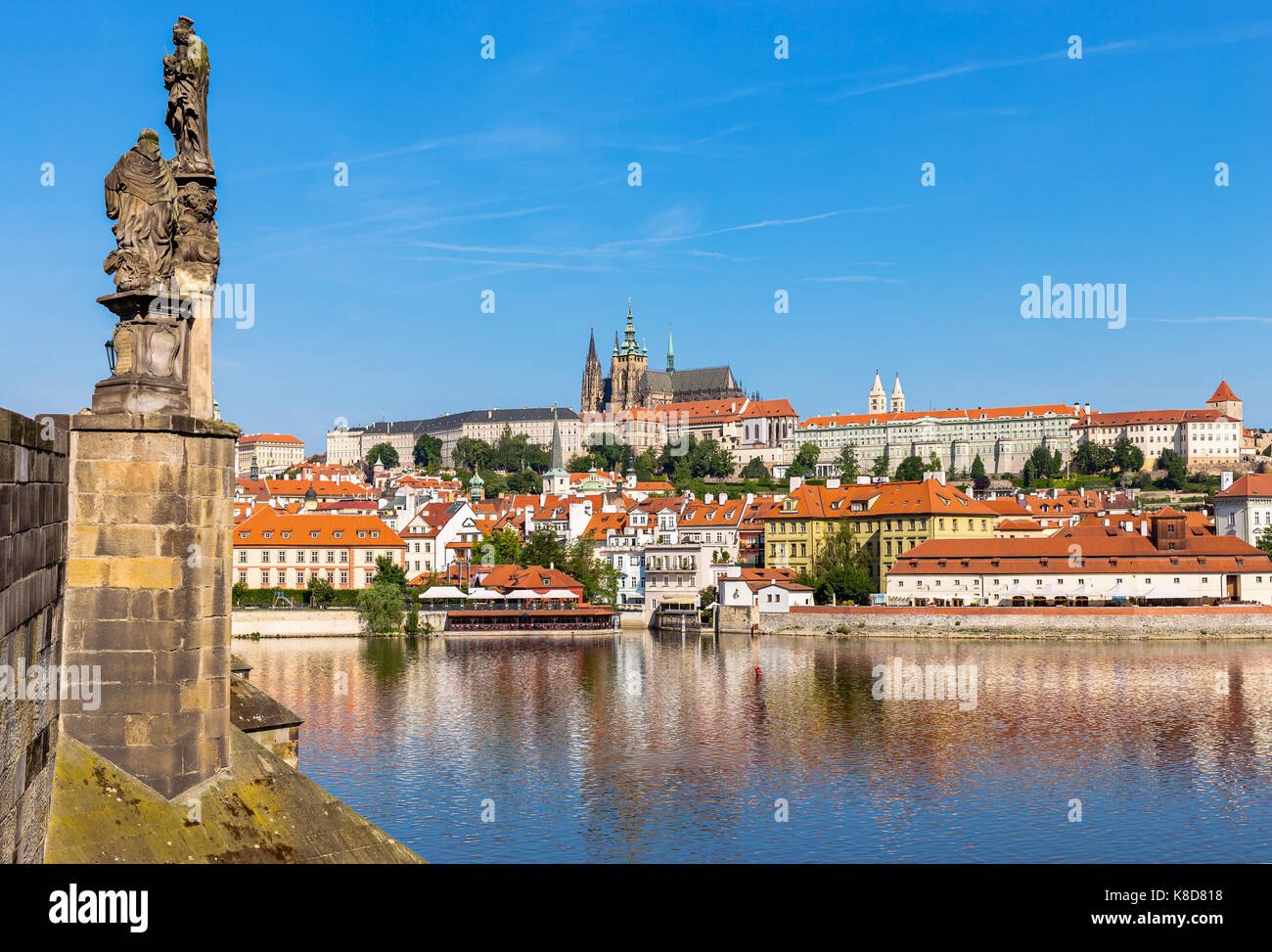 Vltava and Prague castle Stock Photo - Alamy