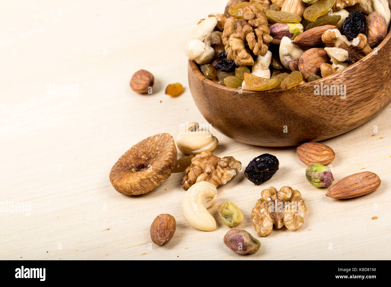 Mix Dry fruits in white Stock Photo - Alamy